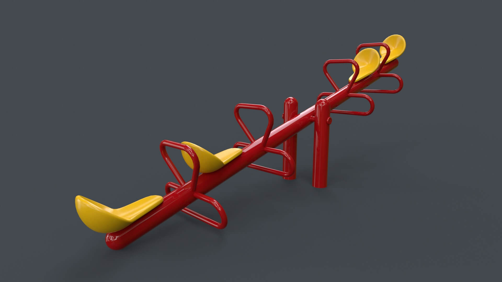 Modular Outdoor See Saw Playground B - 3D Model by PBR Cool