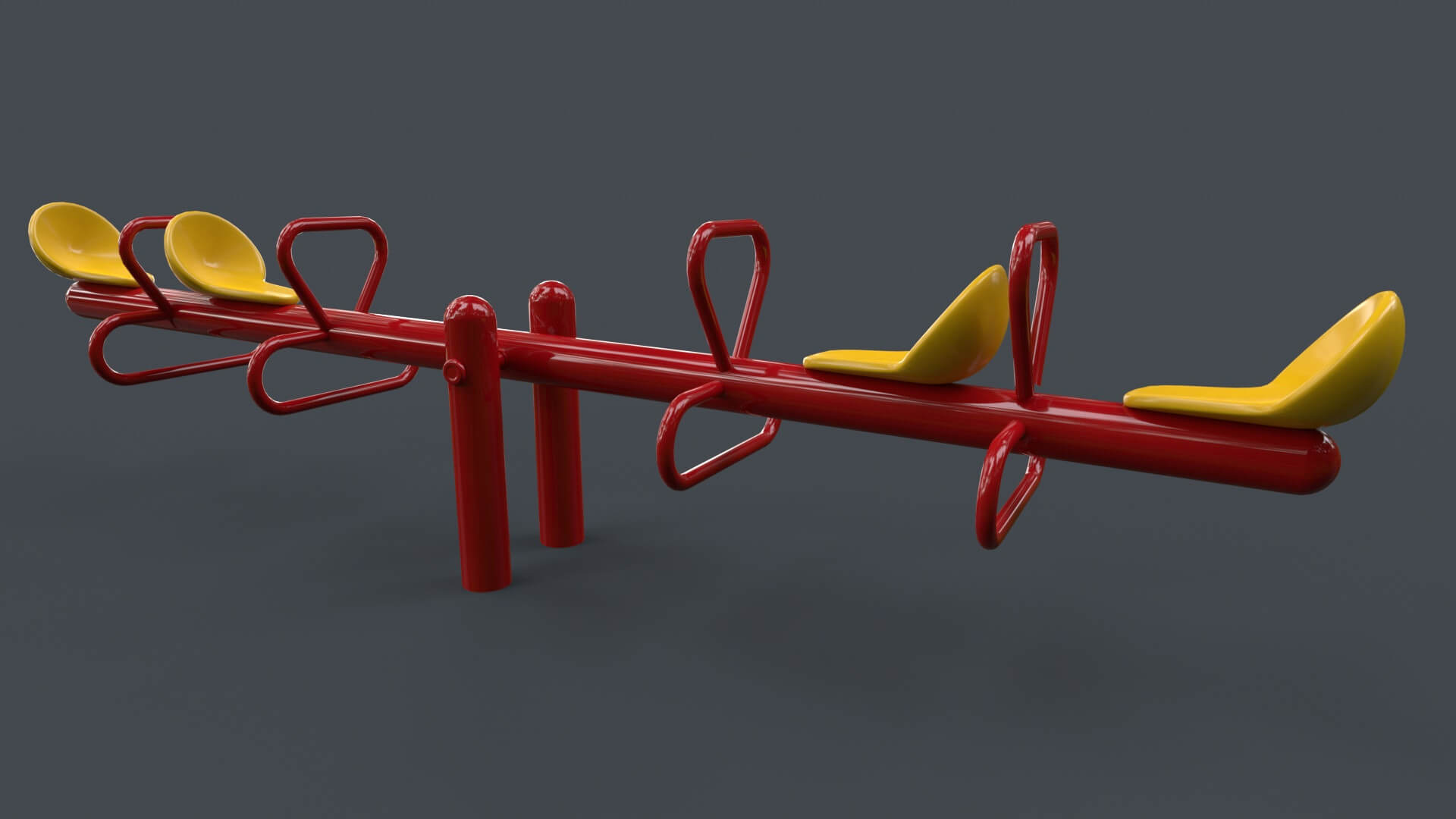 Modular Outdoor See Saw Playground B - 3D Model by PBR Cool