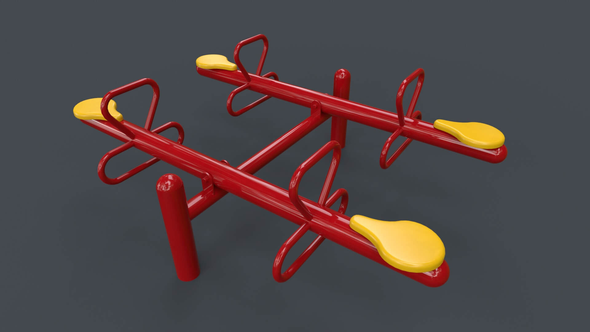 Modular Outdoor See Saw Playground C - 3D Model by PBR Cool
