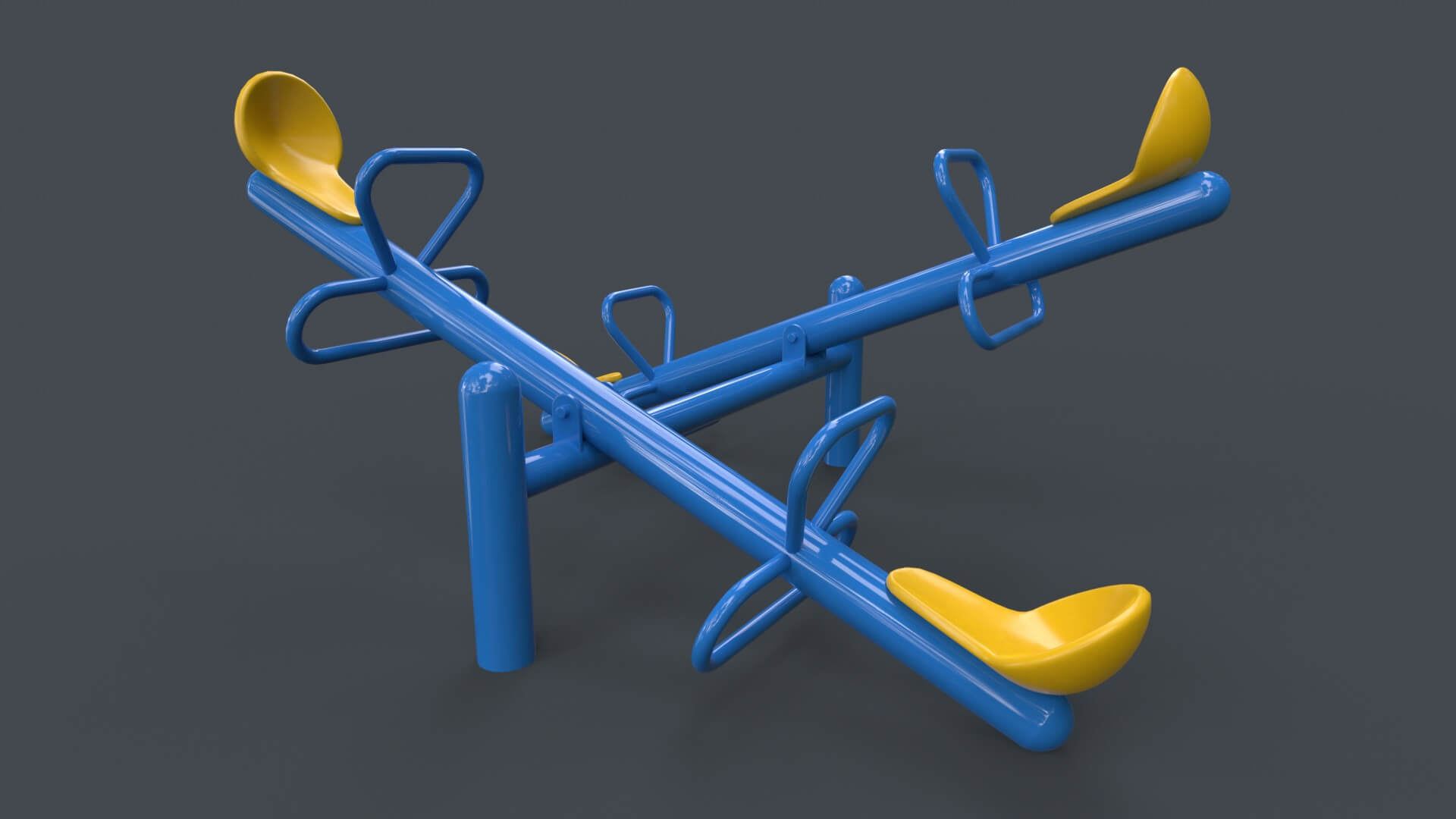 Modular Outdoor See Saw Playground C - 3D Model by PBR Cool