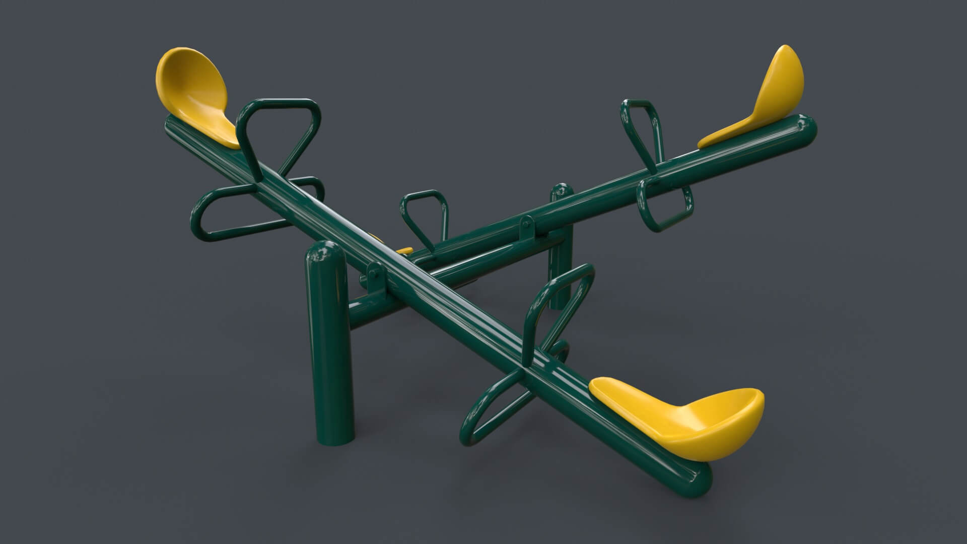 Modular Outdoor See Saw Playground C - 3D Model by PBR Cool