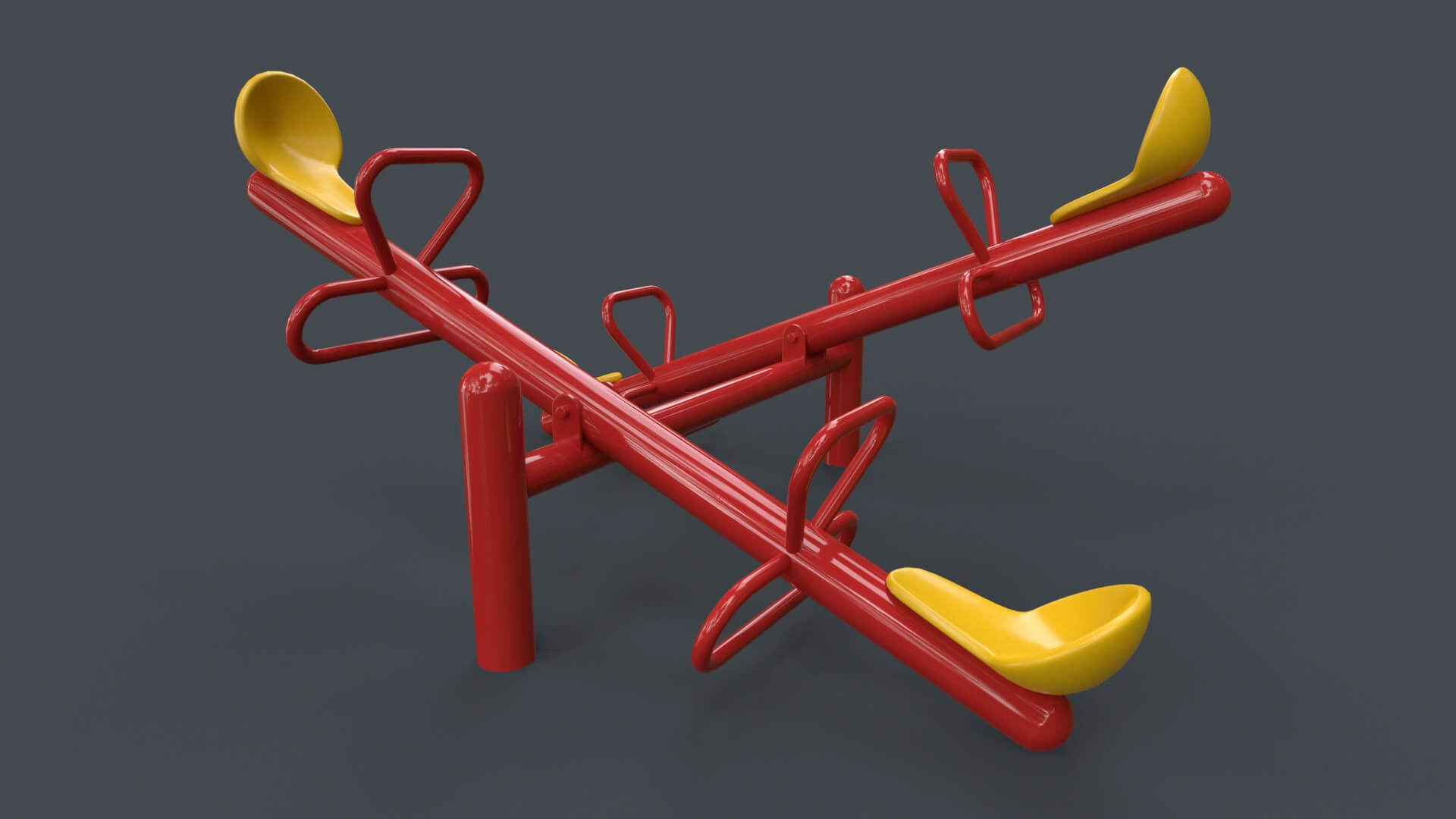 Modular Outdoor See Saw Playground C - 3D Model by PBR Cool