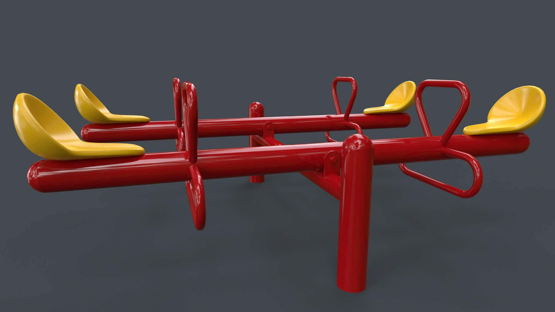 Modular Outdoor See Saw Playground C - 3D Model by PBR Cool