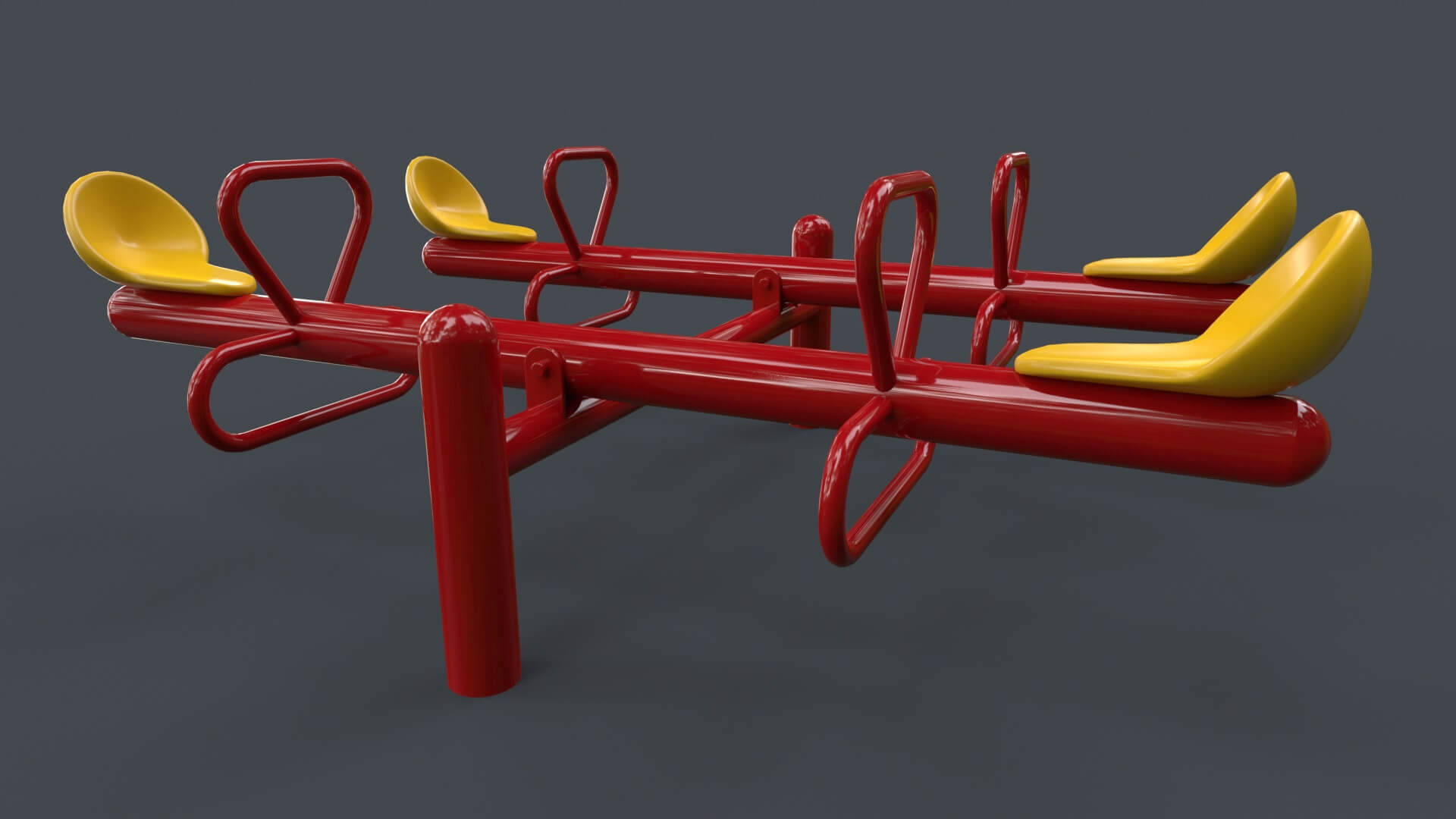 Modular Outdoor See Saw Playground C - 3D Model by PBR Cool