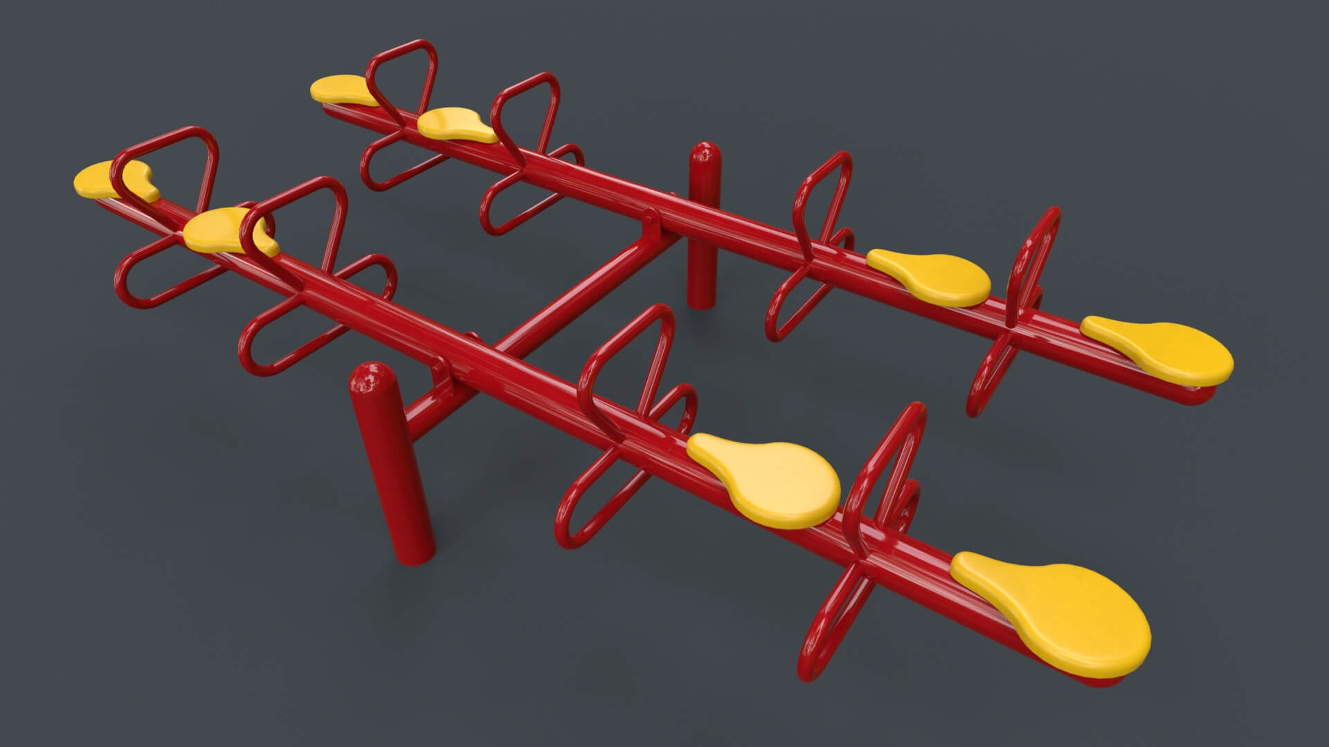 Modular Outdoor See Saw Playground D - 3D Model by PBR Cool