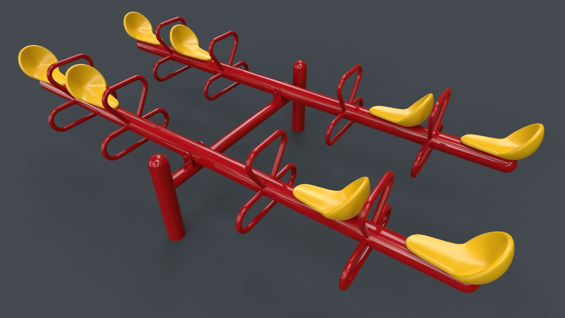Modular Outdoor See Saw Playground D - 3D Model by PBR Cool
