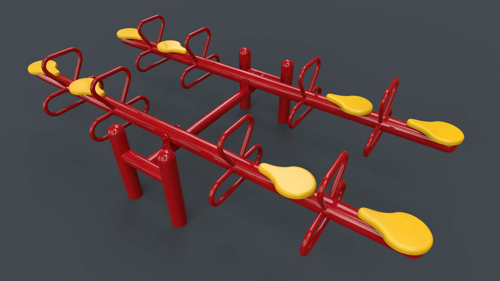 Modular Outdoor See Saw Playground D - 3D Model by PBR Cool