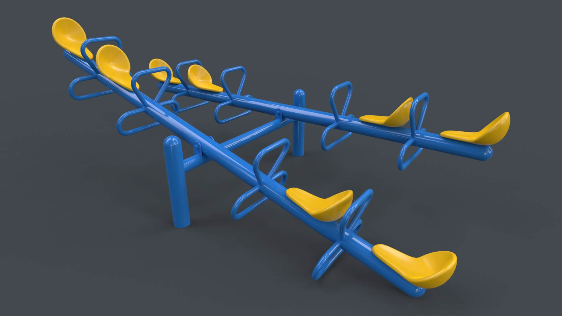 Modular Outdoor See Saw Playground D - 3D Model by PBR Cool