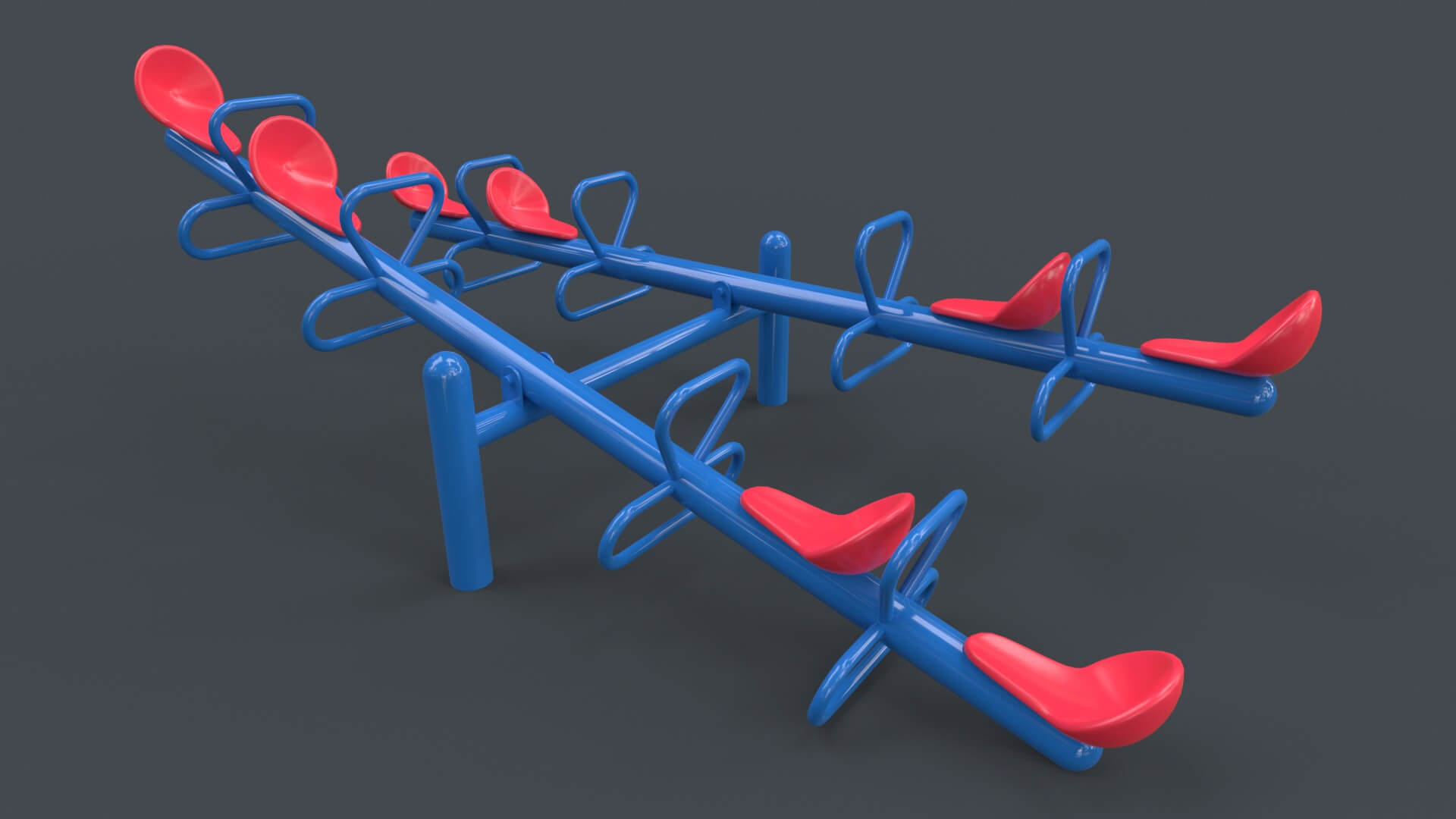 Modular Outdoor See Saw Playground D - 3D Model by PBR Cool