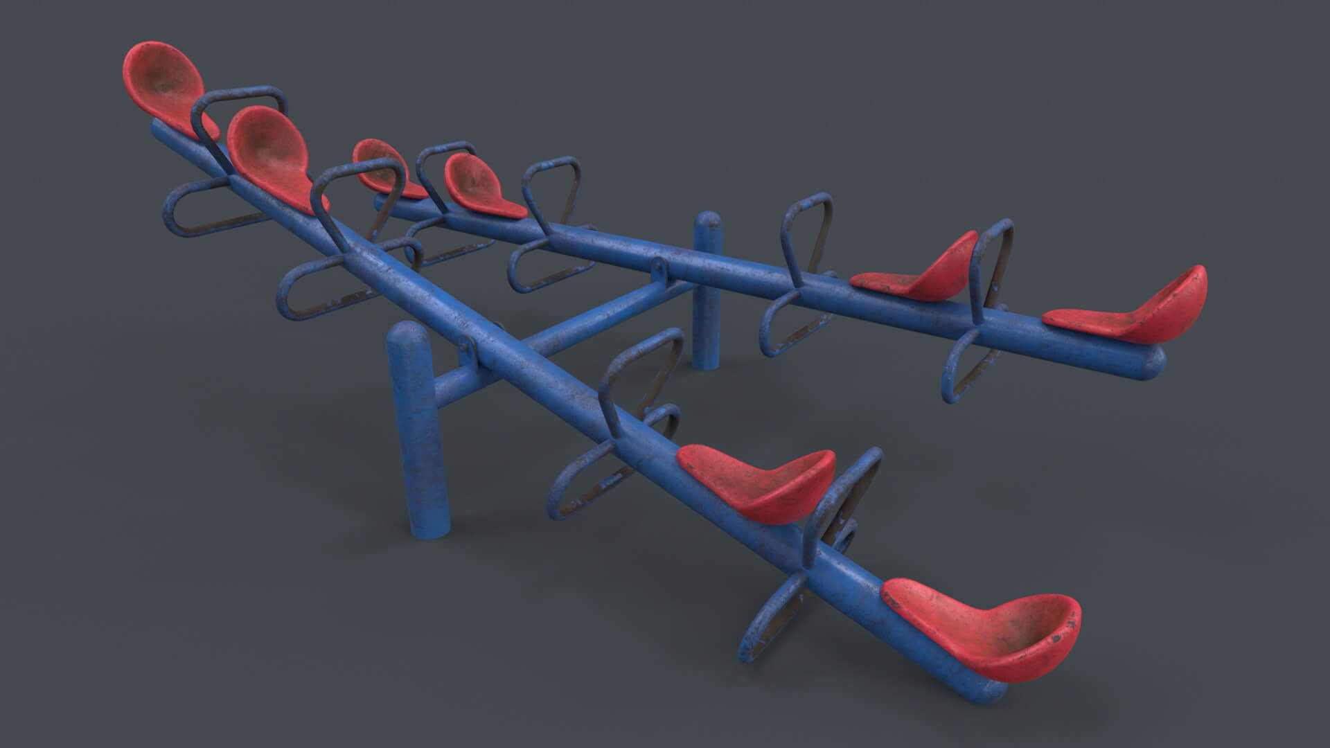 Modular Outdoor See Saw Playground D - 3D Model by PBR Cool