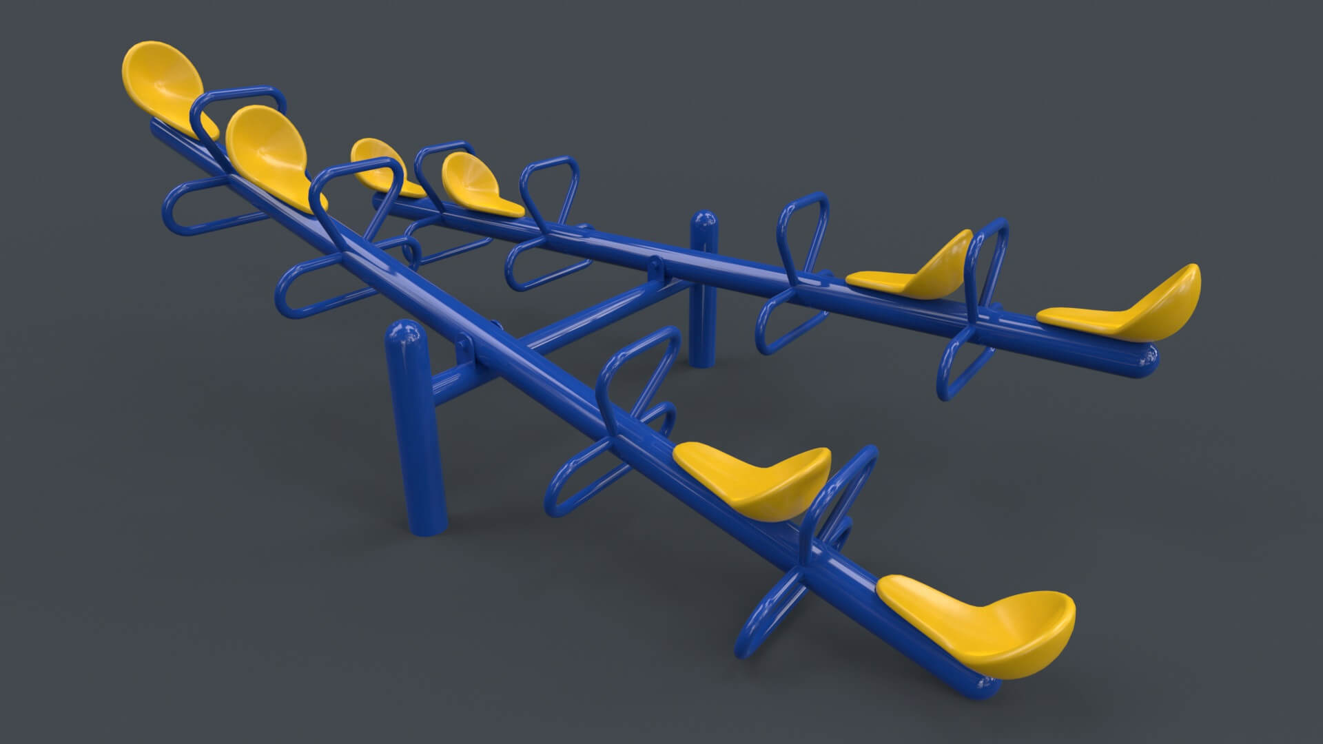 Modular Outdoor See Saw Playground D - 3D Model by PBR Cool