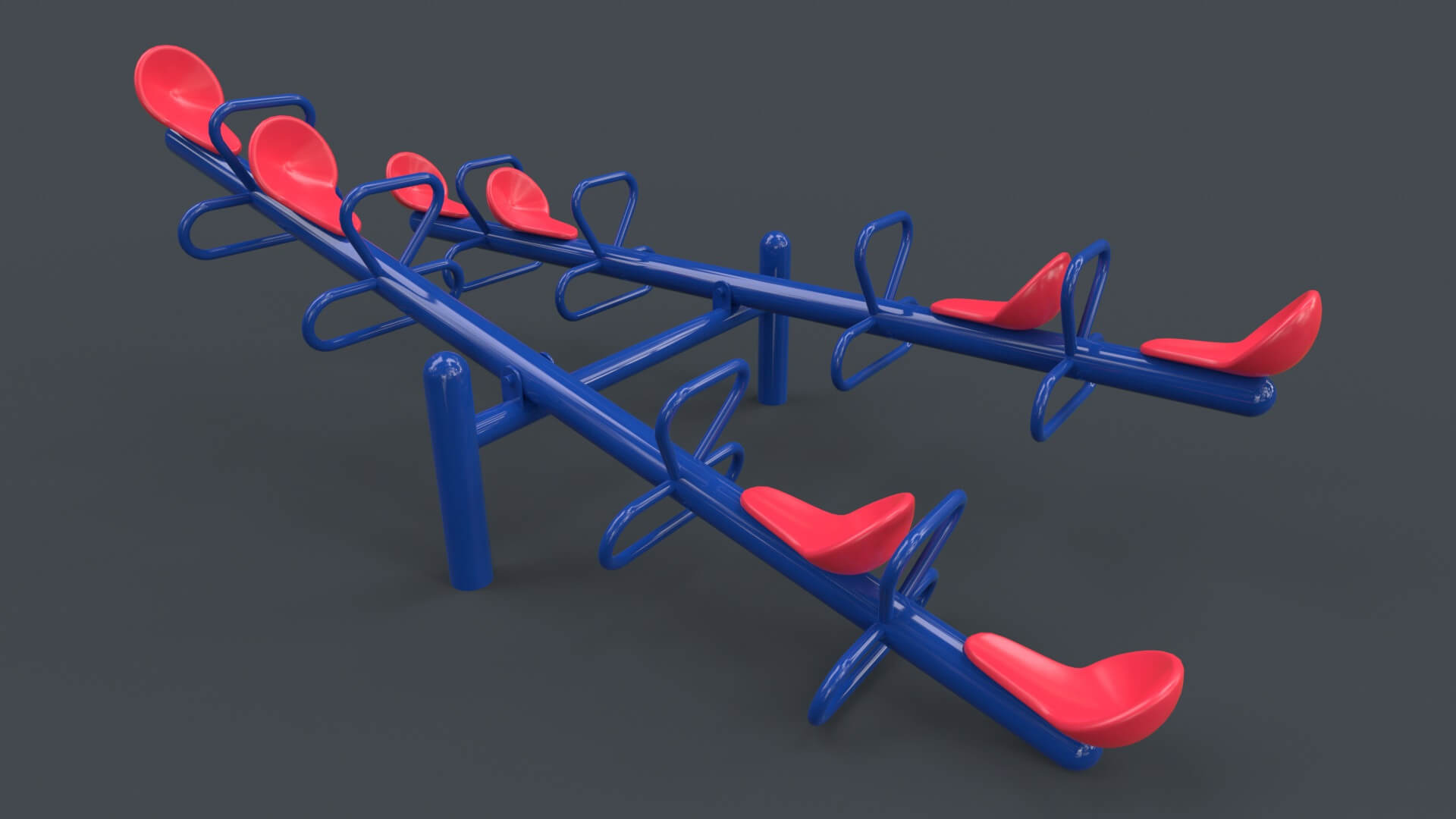 Modular Outdoor See Saw Playground D - 3D Model by PBR Cool