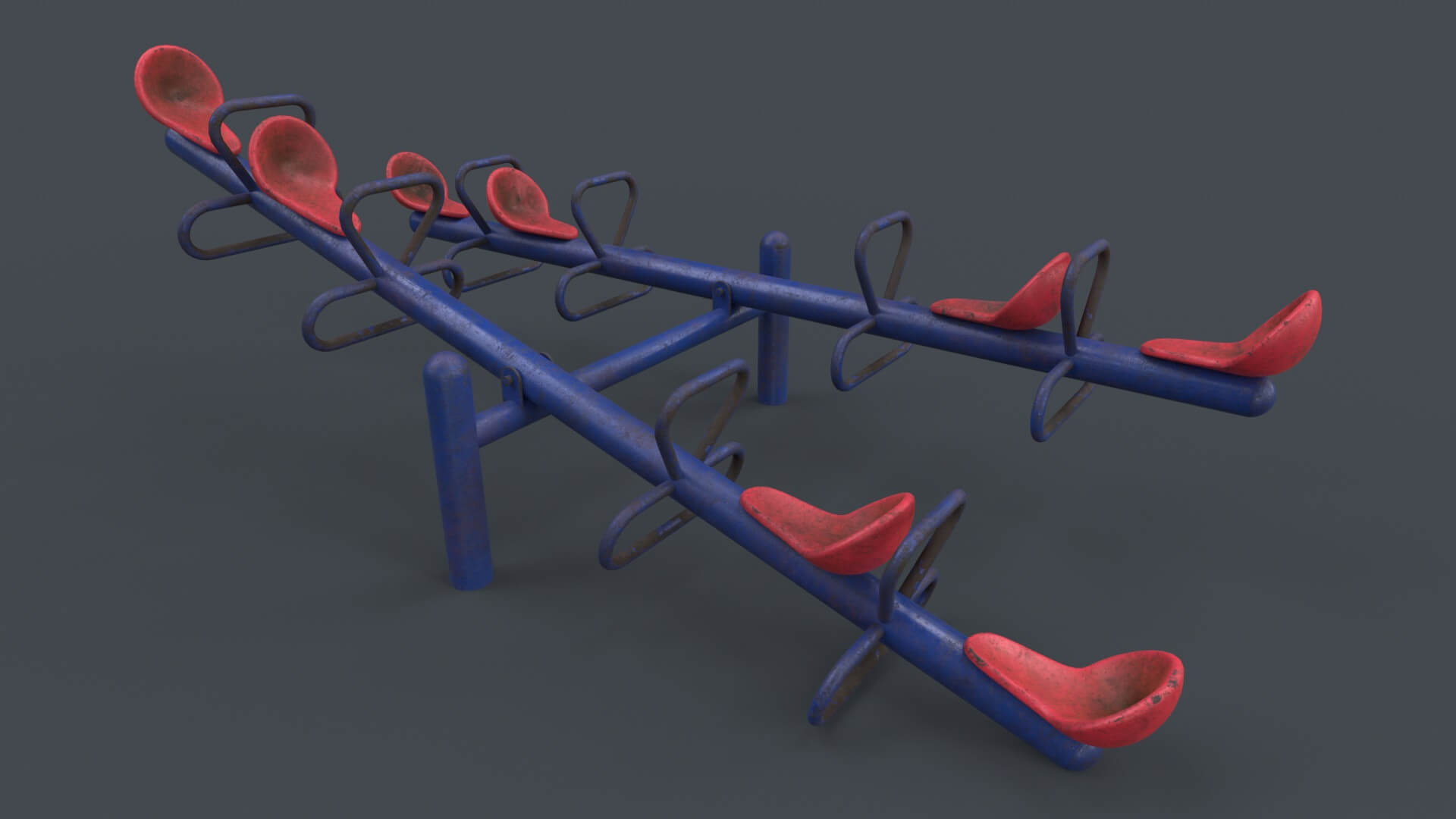 Modular Outdoor See Saw Playground D - 3D Model by PBR Cool
