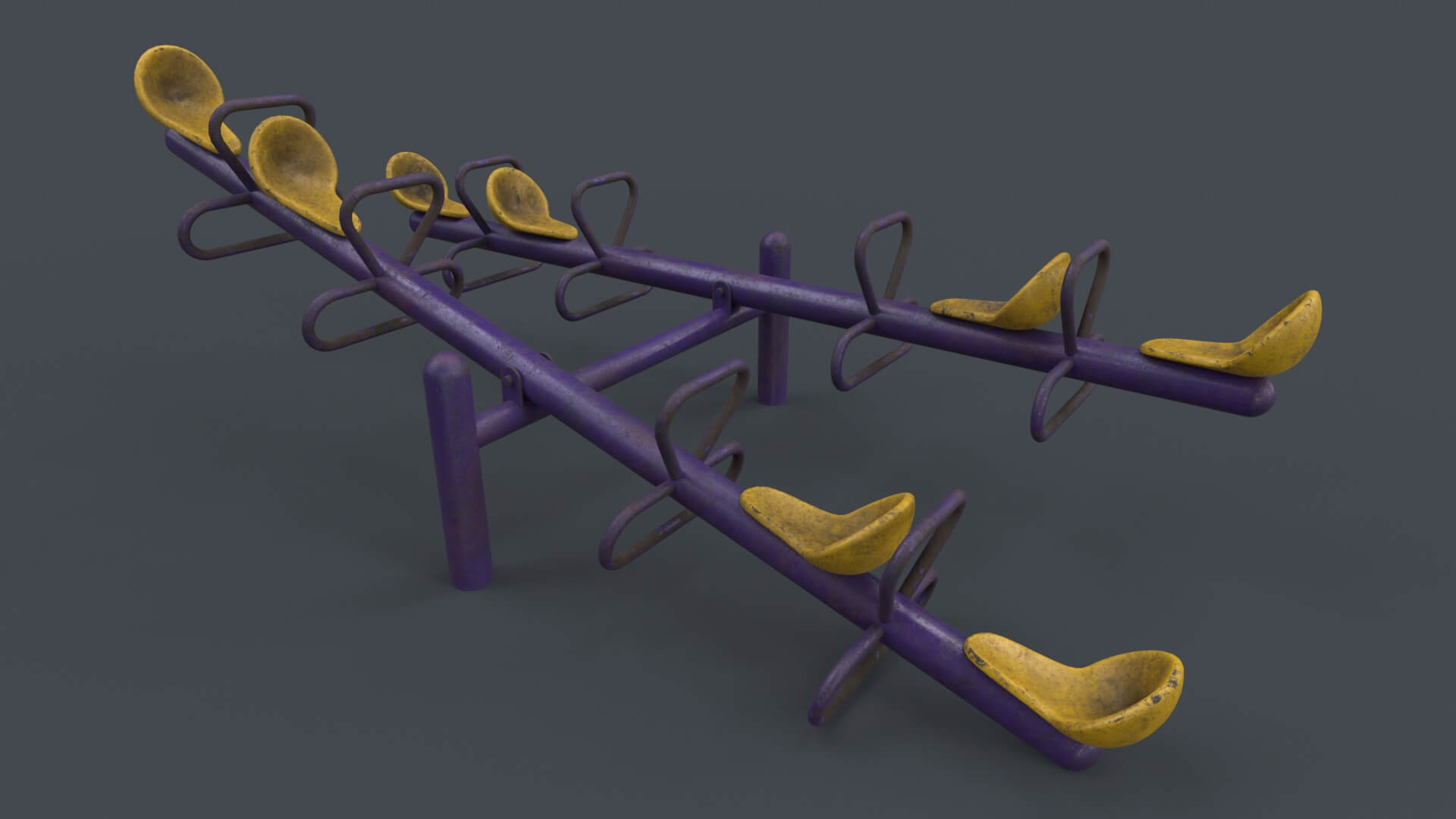 Modular Outdoor See Saw Playground D - 3D Model by PBR Cool