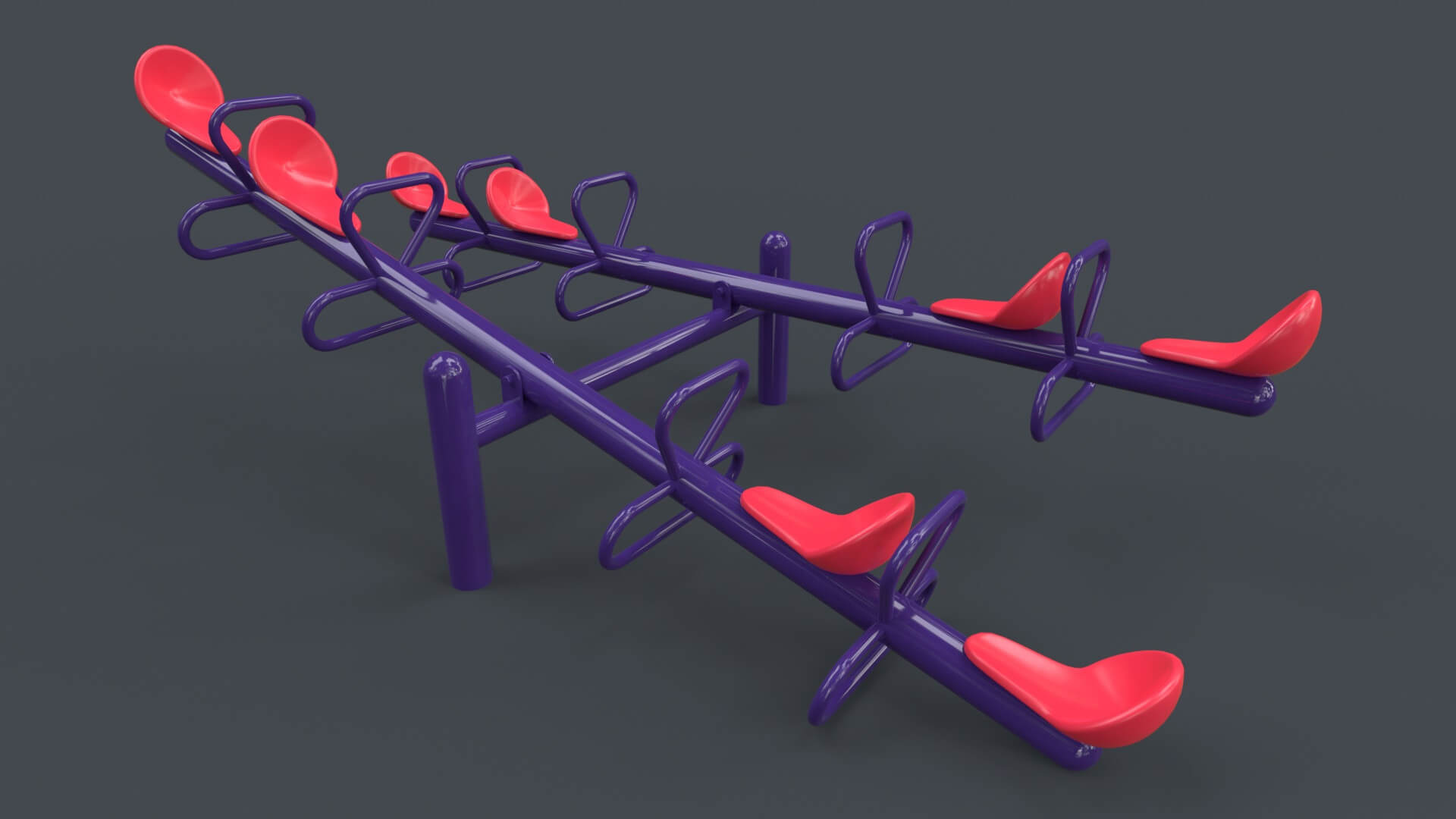 Modular Outdoor See Saw Playground D - 3D Model by PBR Cool
