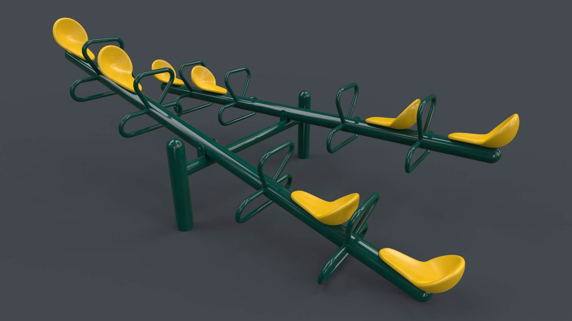 Modular Outdoor See Saw Playground D - 3D Model by PBR Cool