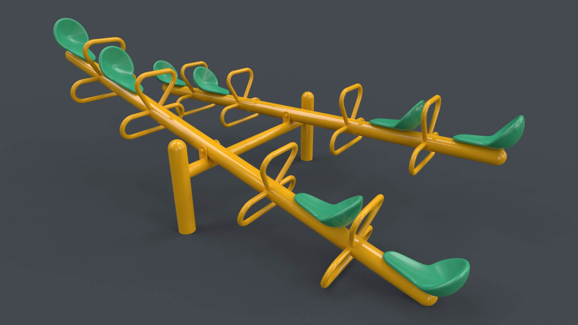 Modular Outdoor See Saw Playground D - 3D Model by PBR Cool