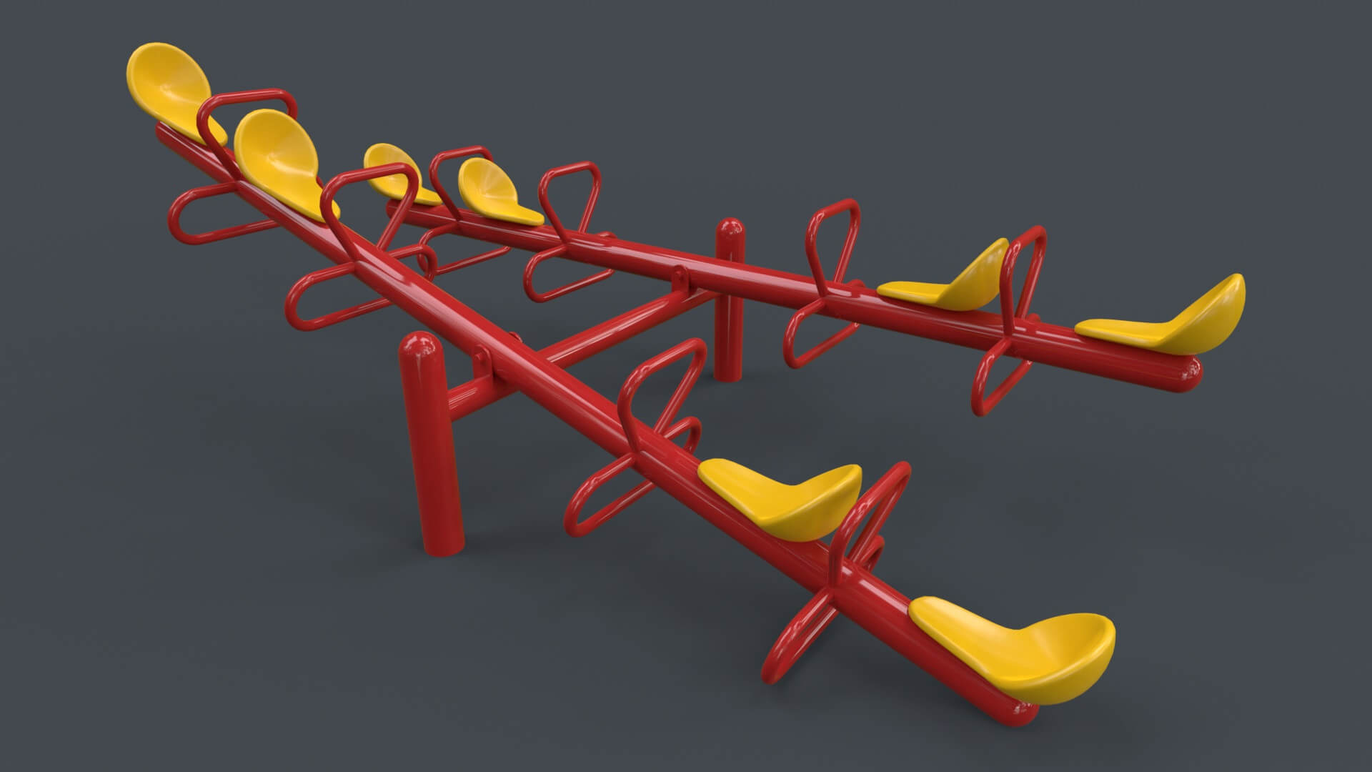 Modular Outdoor See Saw Playground D - 3D Model by PBR Cool
