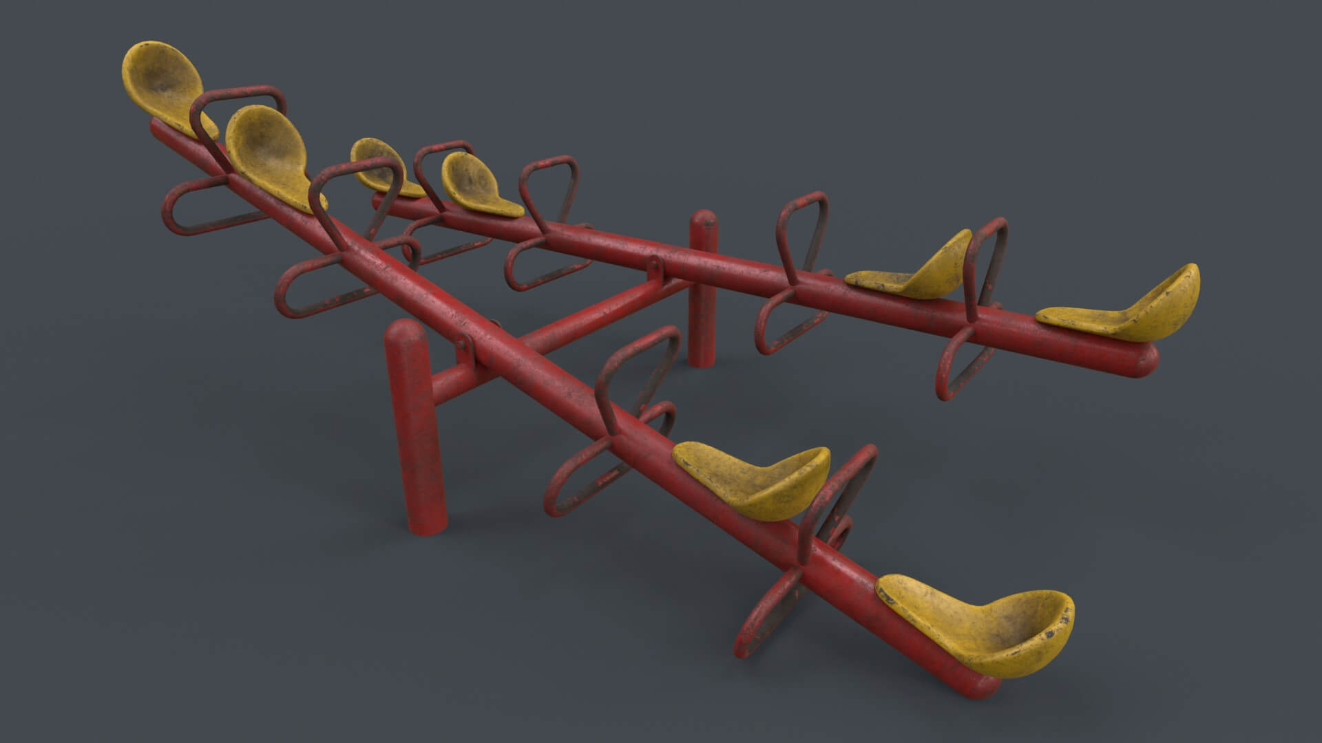 Modular Outdoor See Saw Playground D - 3D Model by PBR Cool