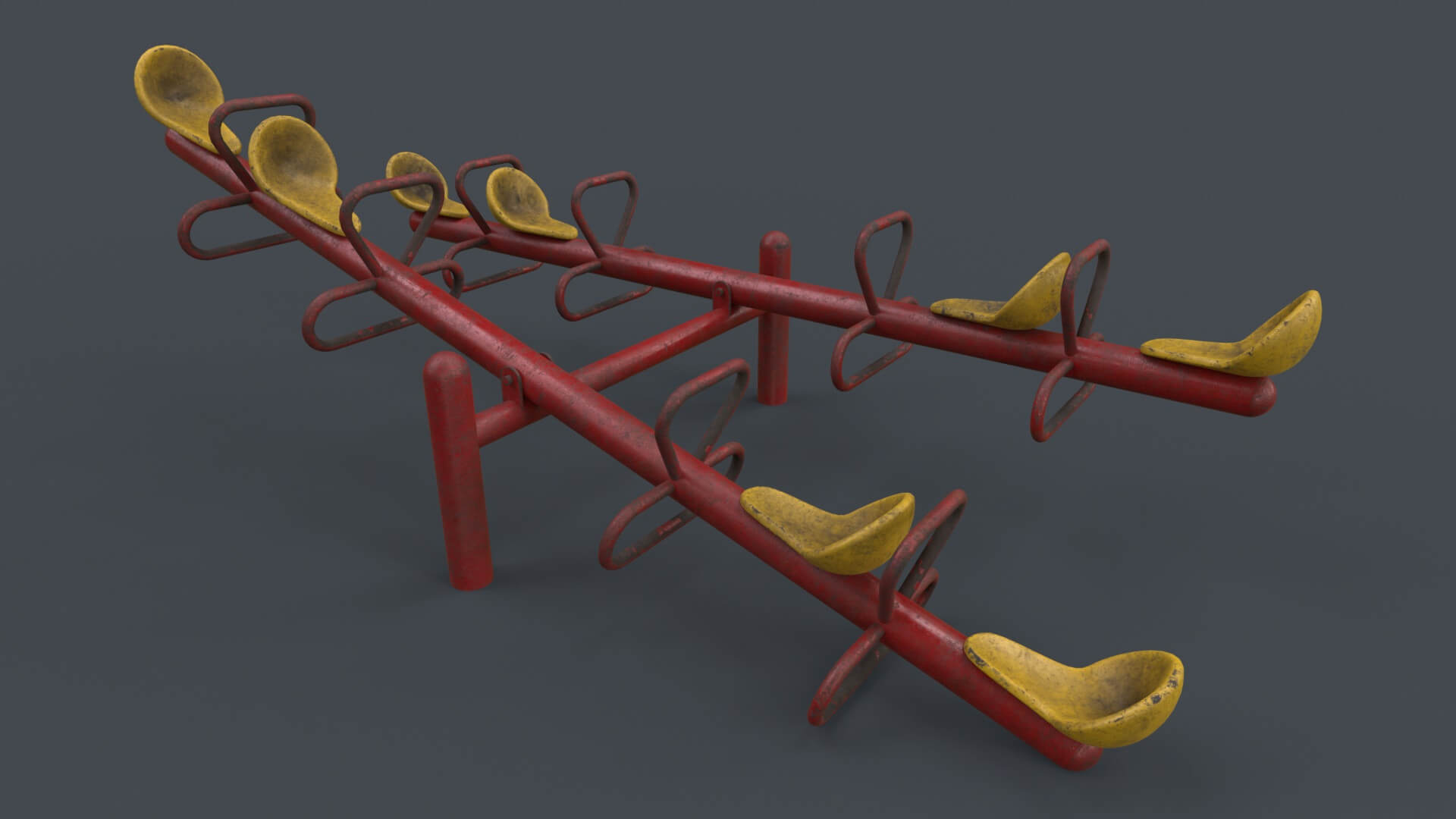Modular Outdoor See Saw Playground D - 3D Model by PBR Cool