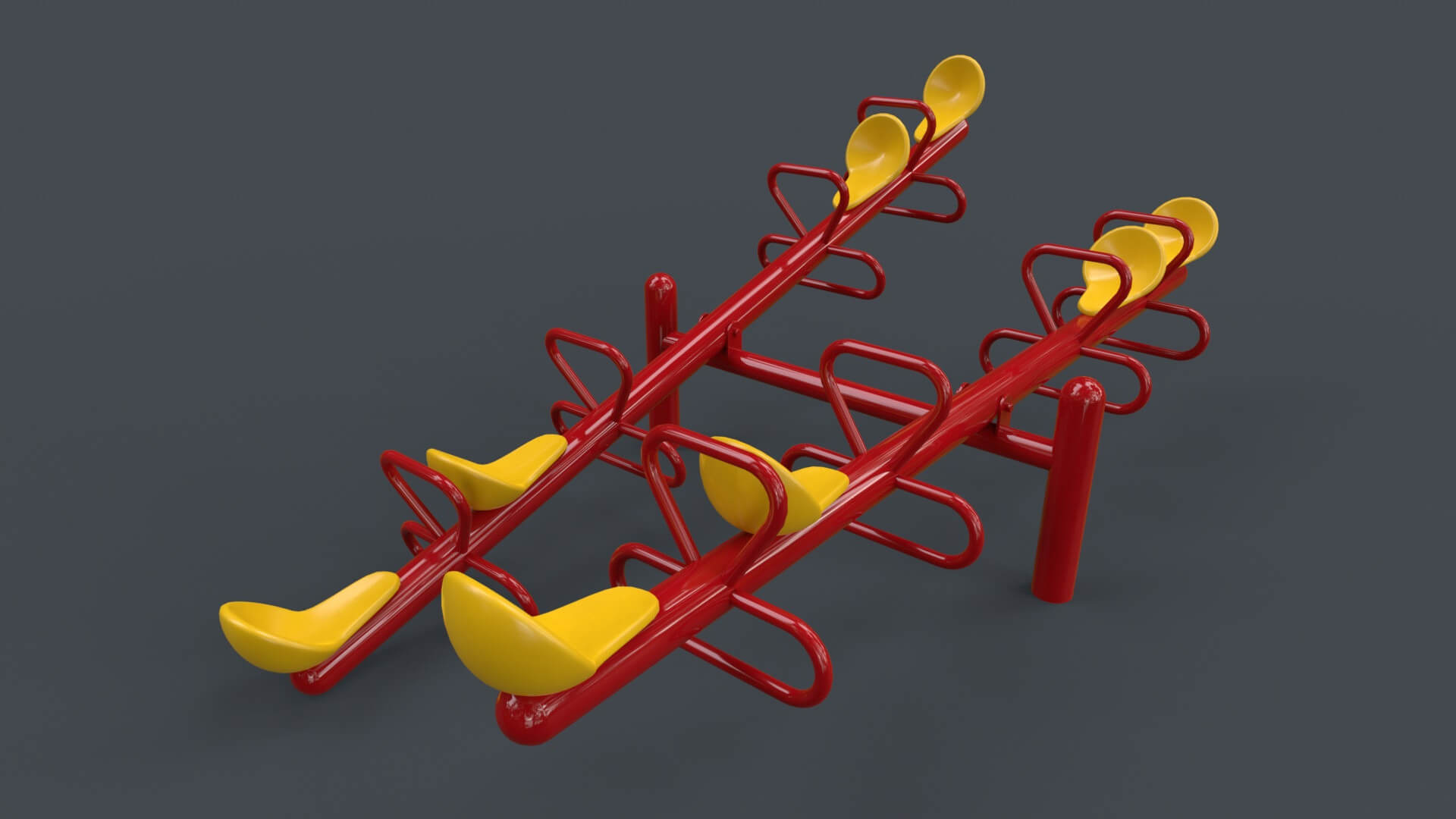 Modular Outdoor See Saw Playground D - 3D Model by PBR Cool