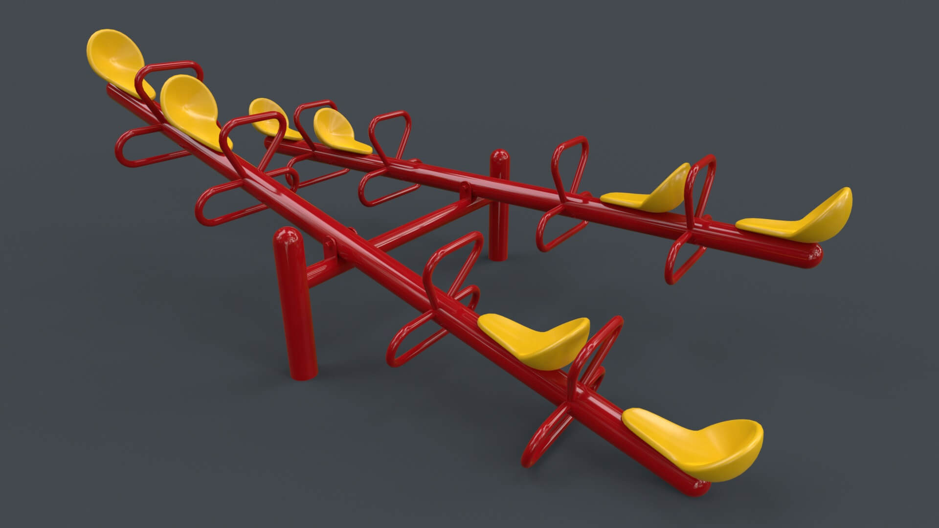 Modular Outdoor See Saw Playground D - 3D Model by PBR Cool