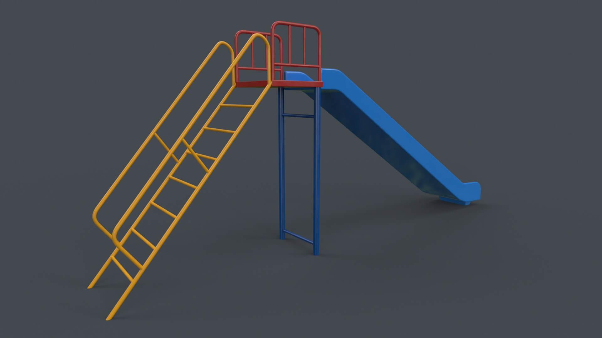 Modular Outdoor Straight and Wave Slide A - 3D Model by PBR Cool