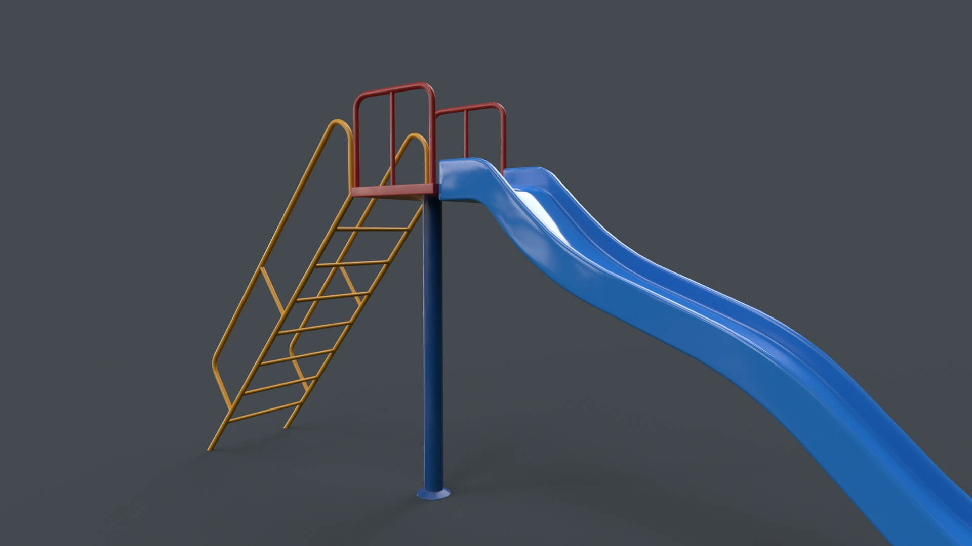 Modular Outdoor Straight and Wave Slide A - 3D Model by PBR Cool
