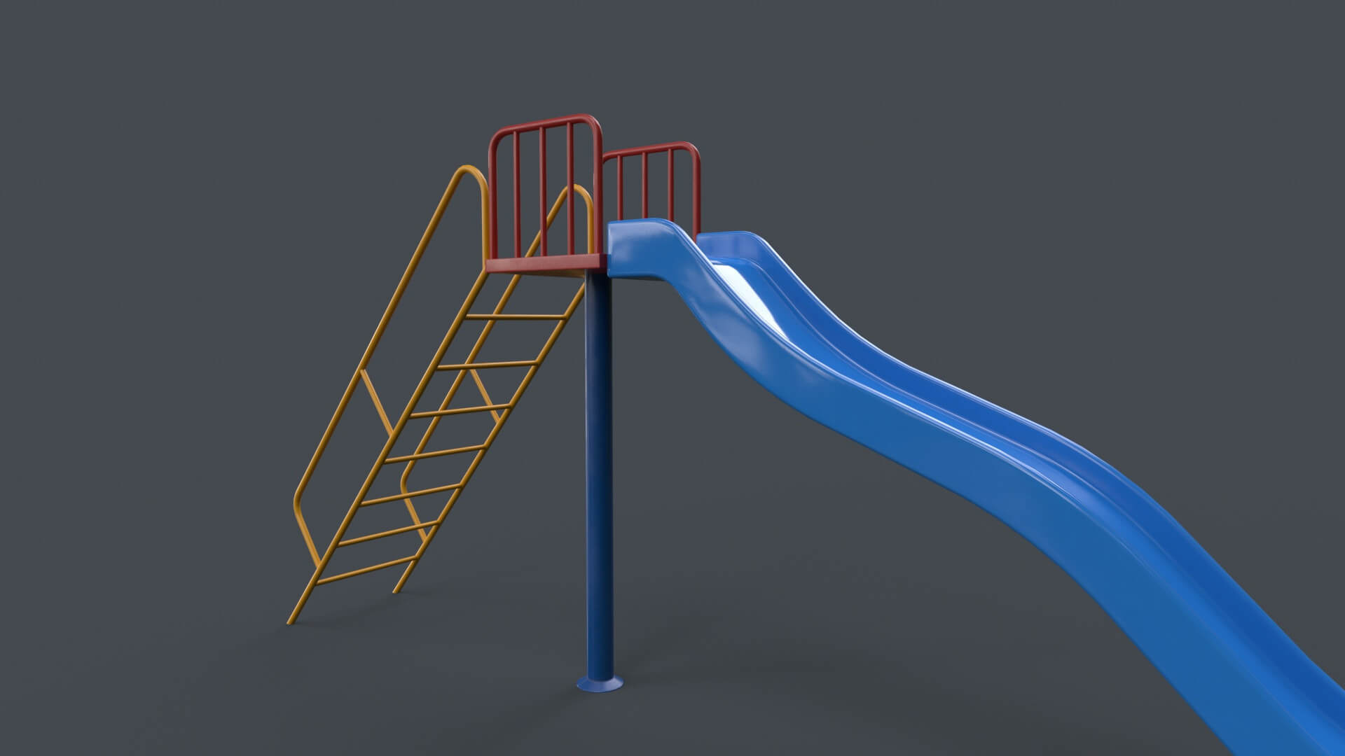 Modular Outdoor Straight and Wave Slide A - 3D Model by PBR Cool