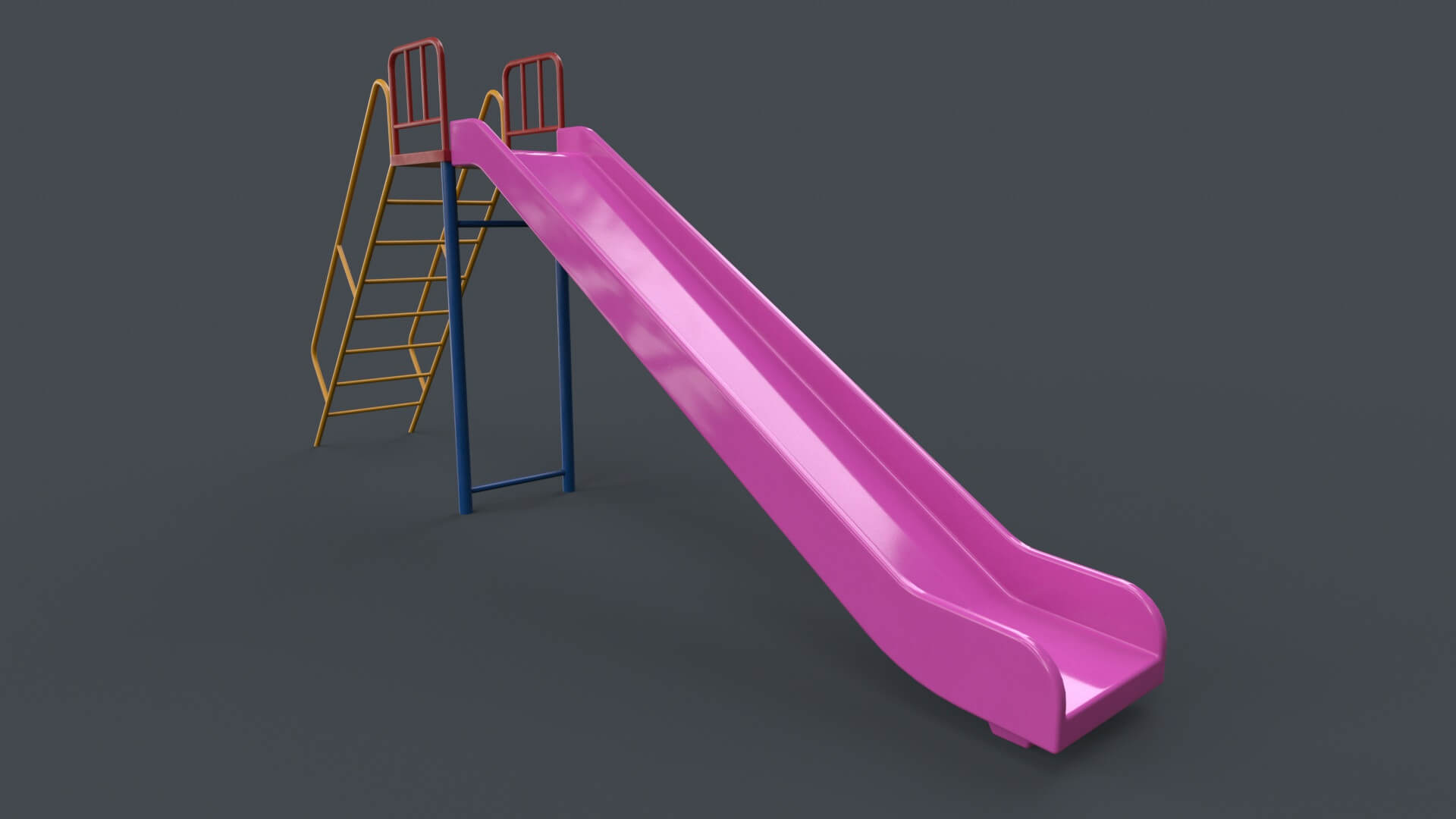 Modular Outdoor Straight and Wave Slide A - 3D Model by PBR Cool
