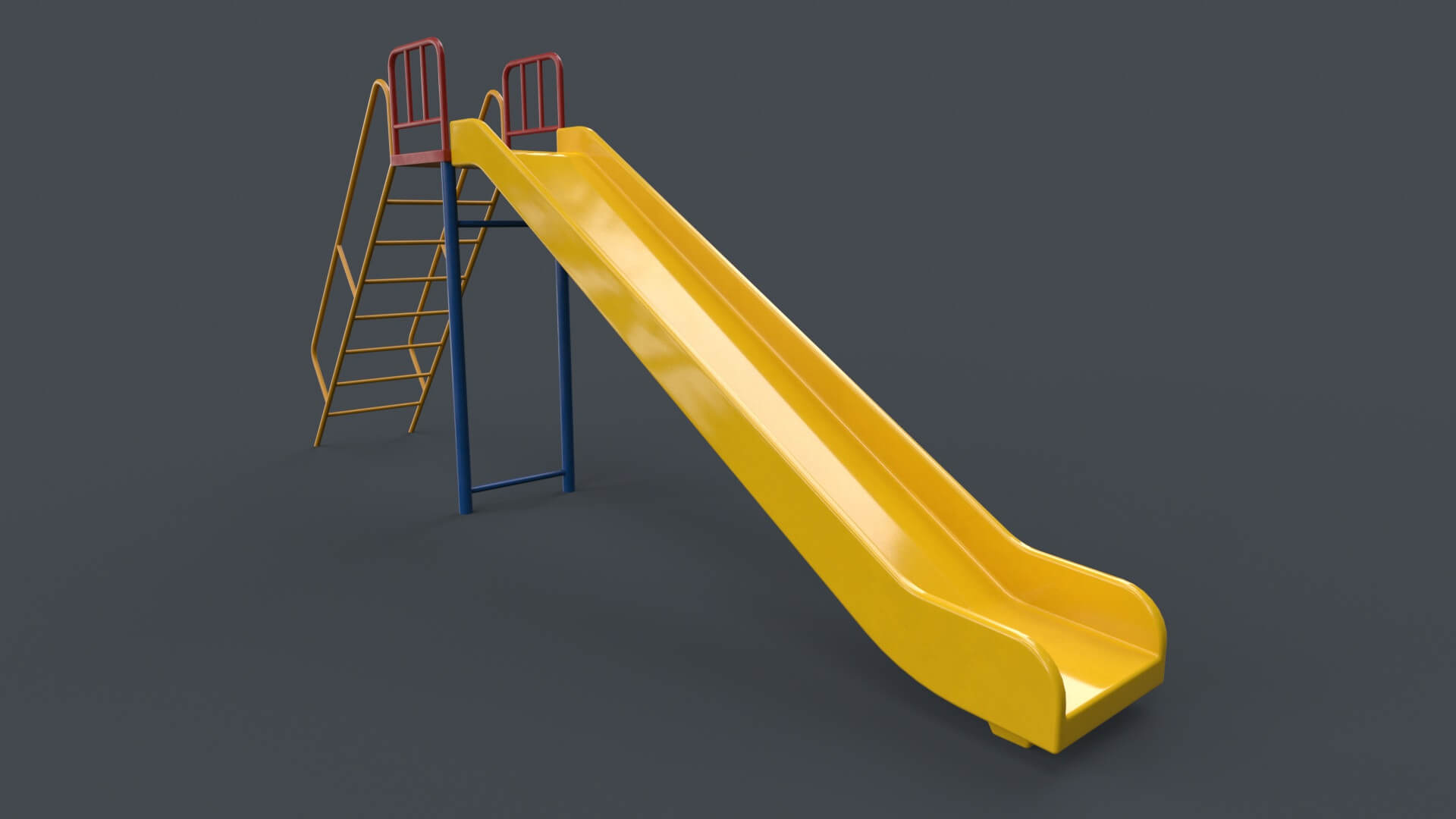 Modular Outdoor Straight and Wave Slide A - 3D Model by PBR Cool