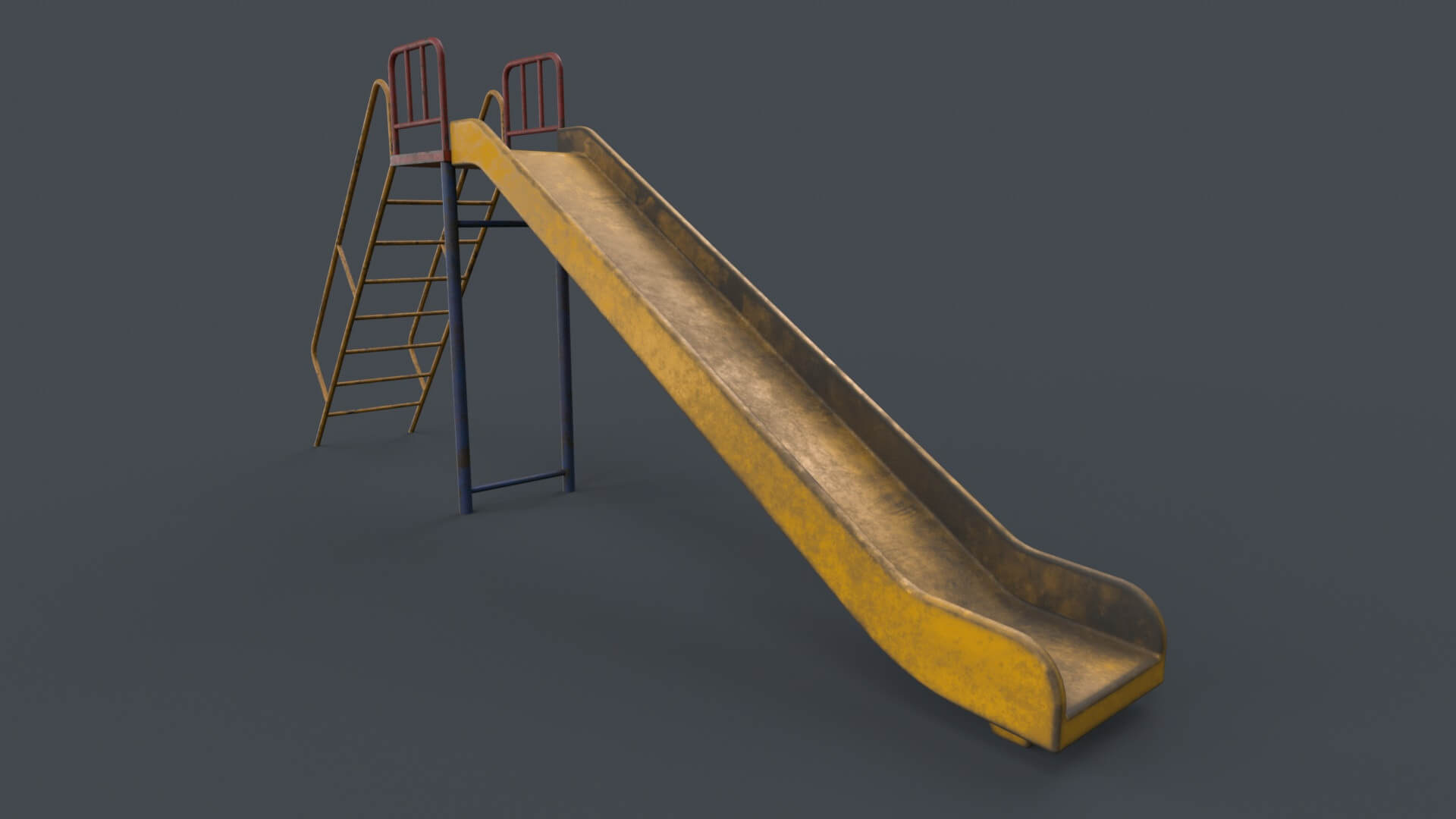 Modular Outdoor Straight and Wave Slide A - 3D Model by PBR Cool