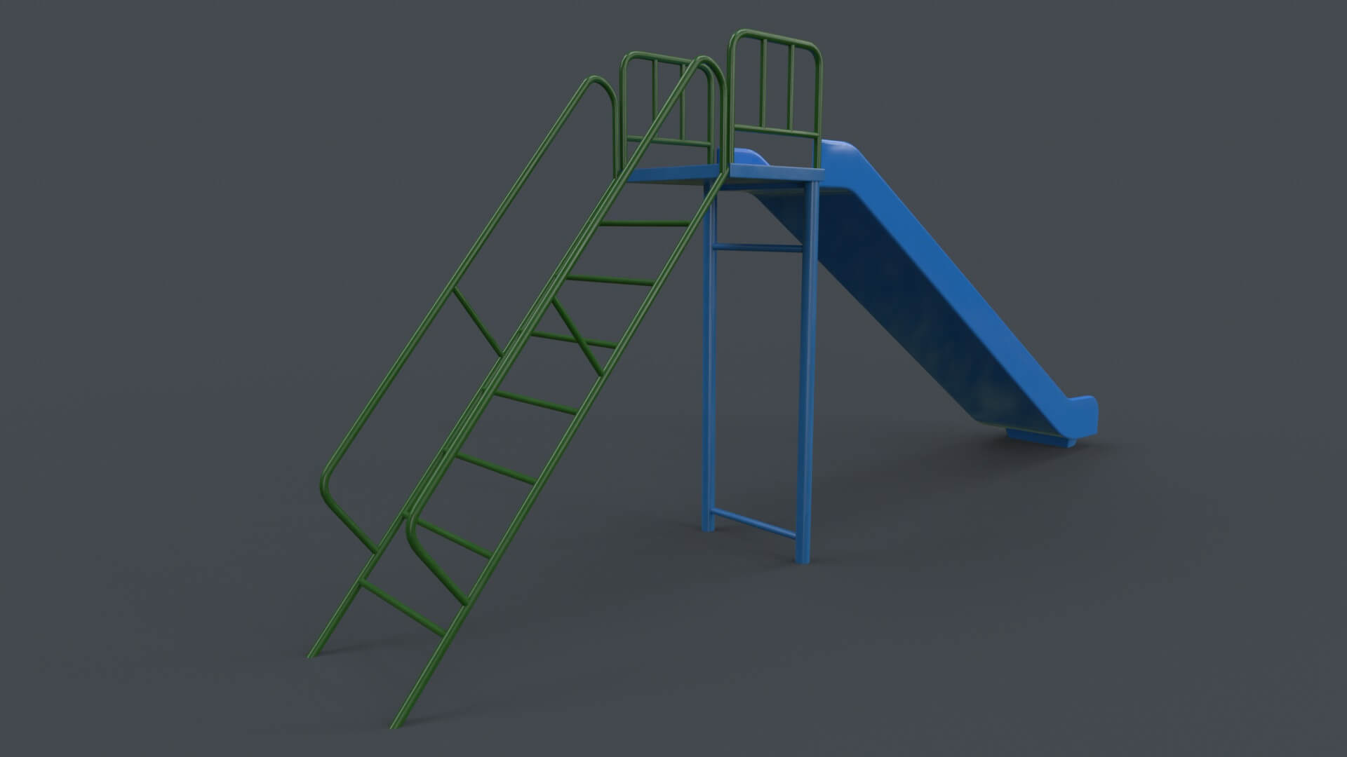 Modular Outdoor Straight and Wave Slide A - 3D Model by PBR Cool