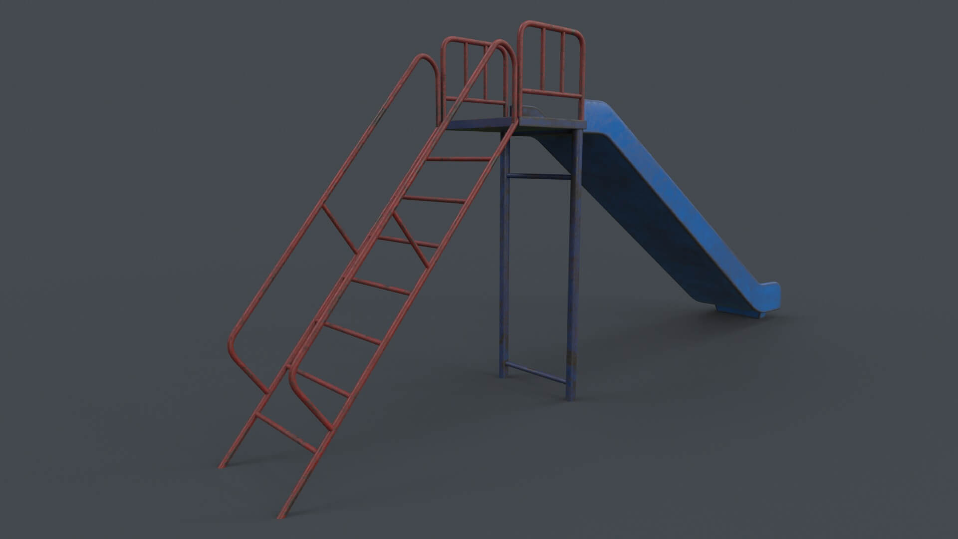Modular Outdoor Straight and Wave Slide A - 3D Model by PBR Cool
