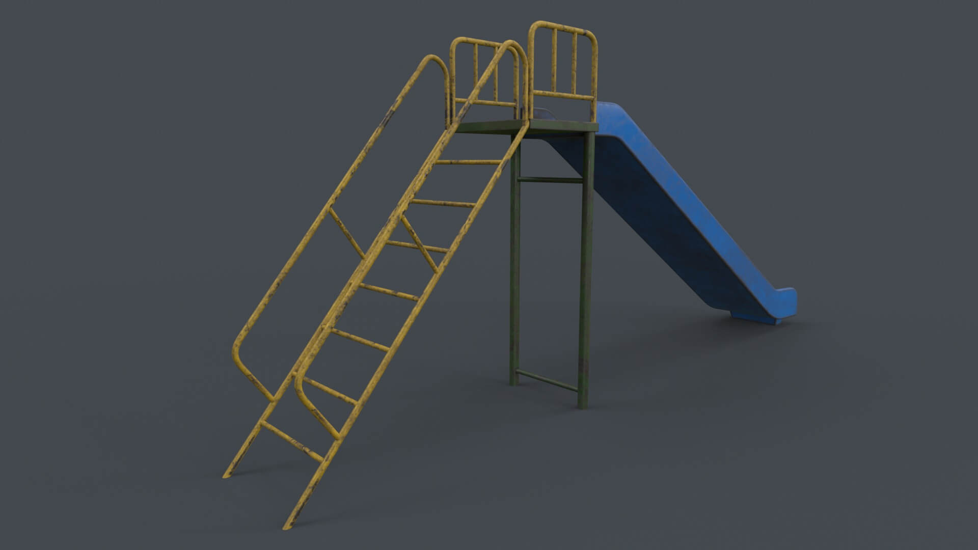 Modular Outdoor Straight and Wave Slide A - 3D Model by PBR Cool