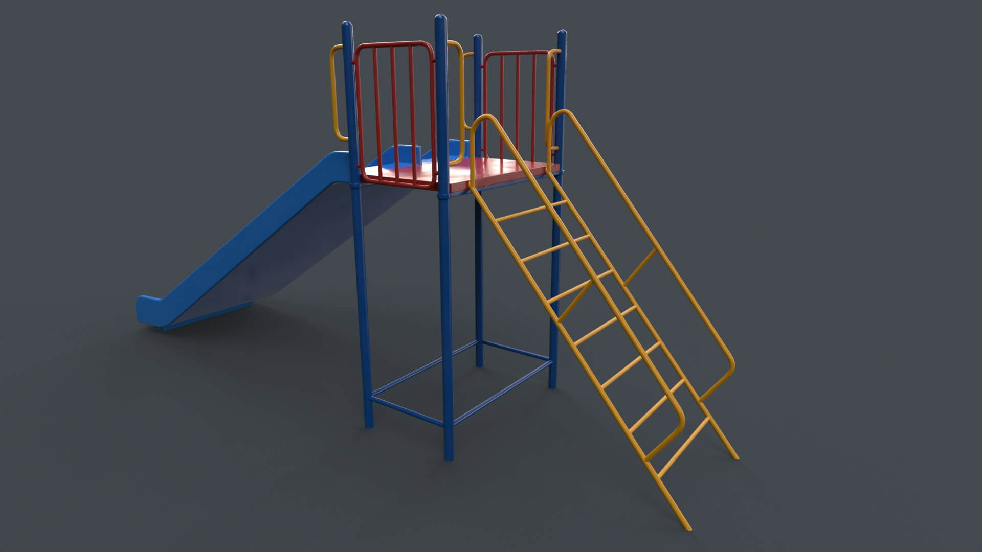 Modular Outdoor Straight and Wave Slide B - 3D Model by PBR Cool