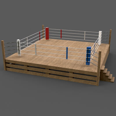 Modular Wood Boxing Rings 20ftx20ft - 3D Model by PBR Cool