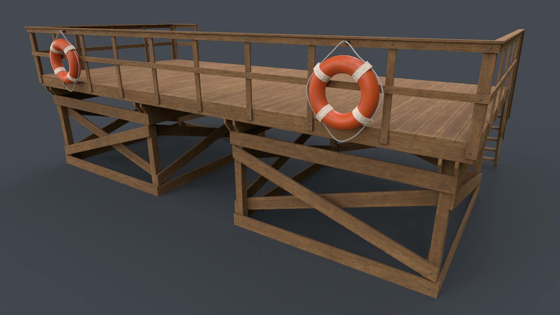 Outdoor Beach Lifeguard Container Office - 3D Model by PBR Cool