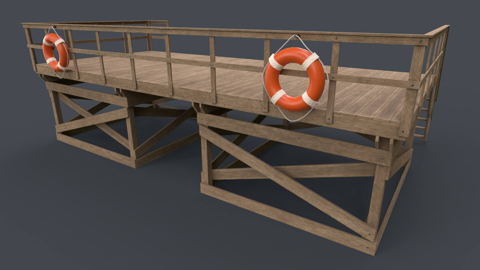 Outdoor Beach Lifeguard Container Office - 3D Model by PBR Cool