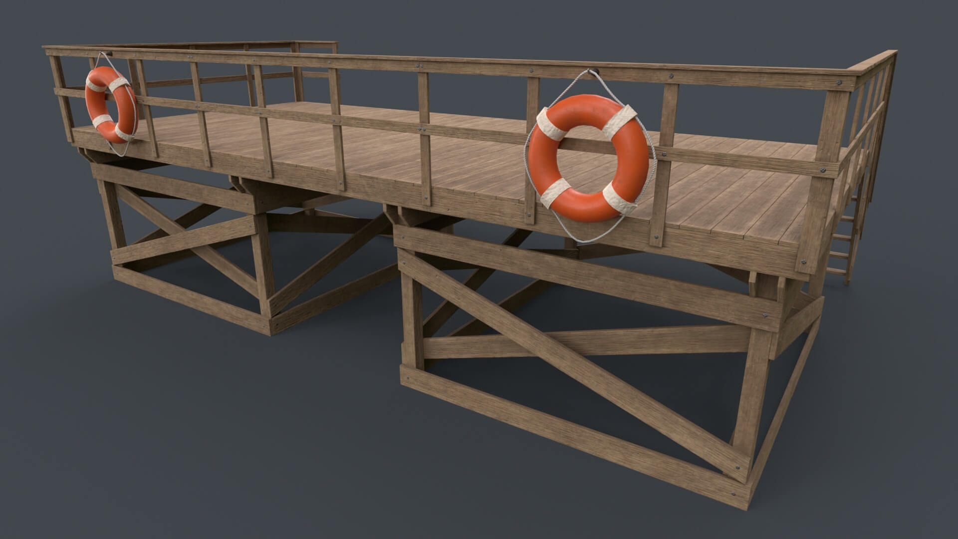 Outdoor Beach Lifeguard Container Office - 3D Model by PBR Cool