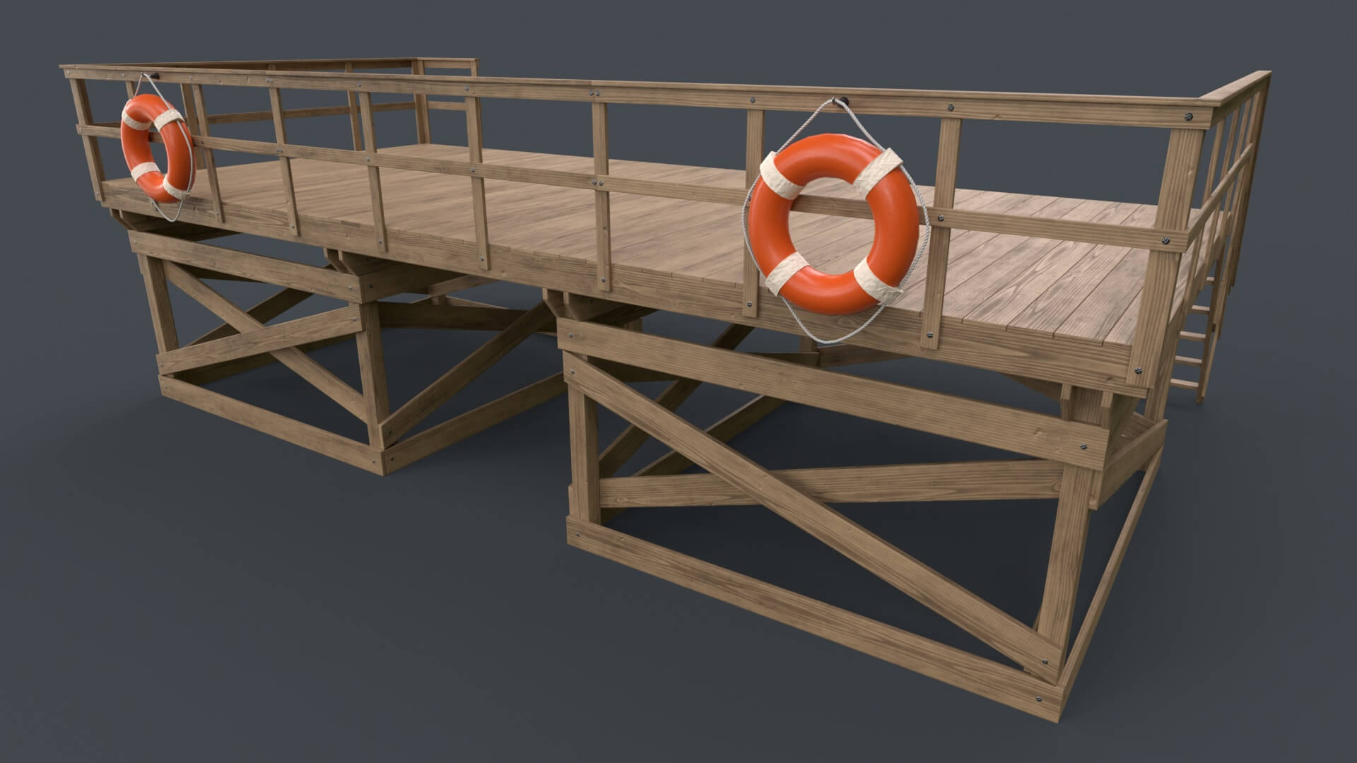 Outdoor Beach Lifeguard Container Office - 3D Model by PBR Cool