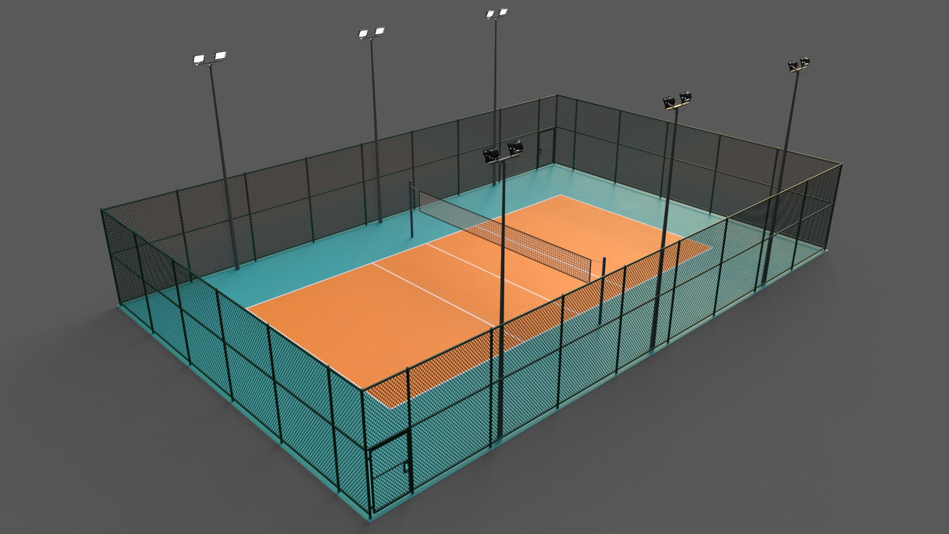 Outdoor Multi Modular Sports Game Court - 3D Model by PBR Cool