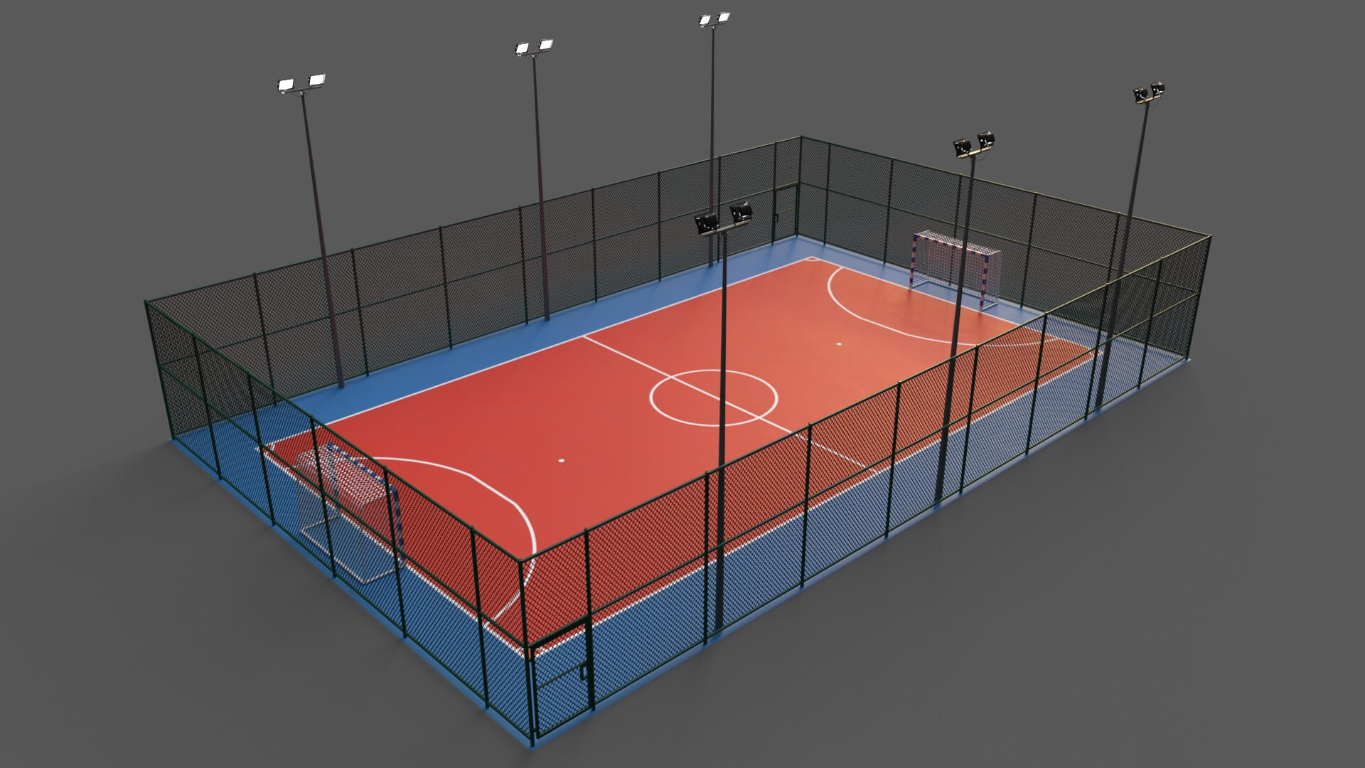 Outdoor Multi Modular Sports Game Court - 3D Model by PBR Cool