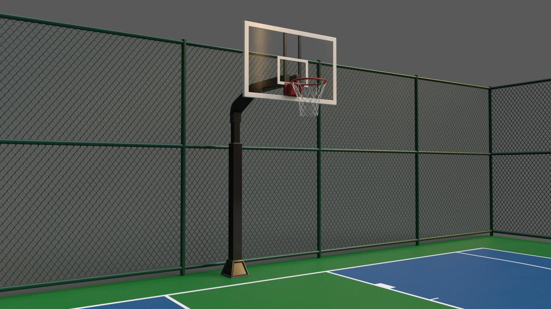 Outdoor Multi Modular Sports Game Court - 3D Model by PBR Cool
