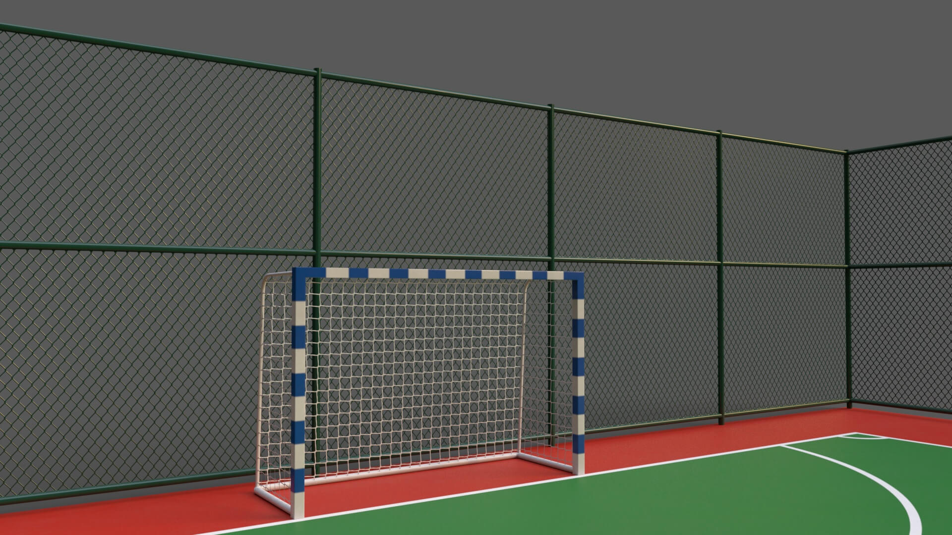 Outdoor Multi Modular Sports Game Court - 3D Model by PBR Cool