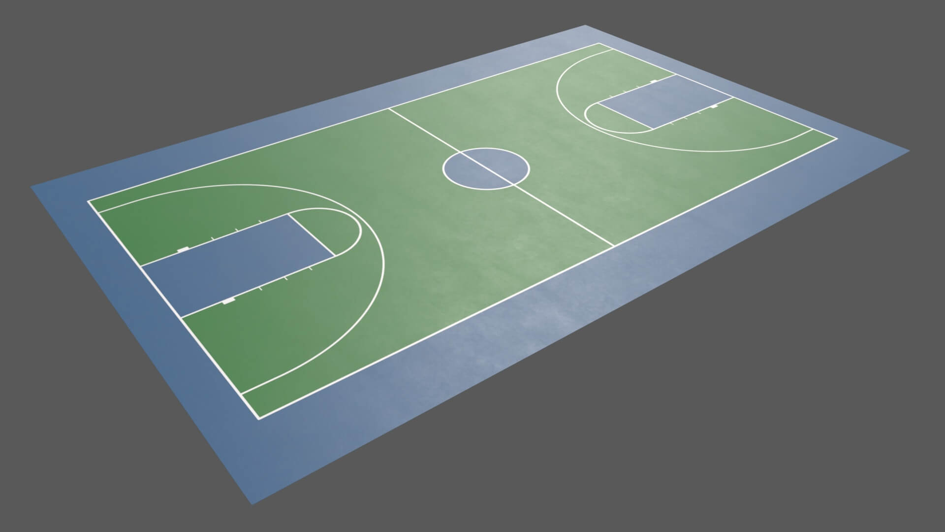 Outdoor Multi Modular Sports Game Court - 3D Model by PBR Cool
