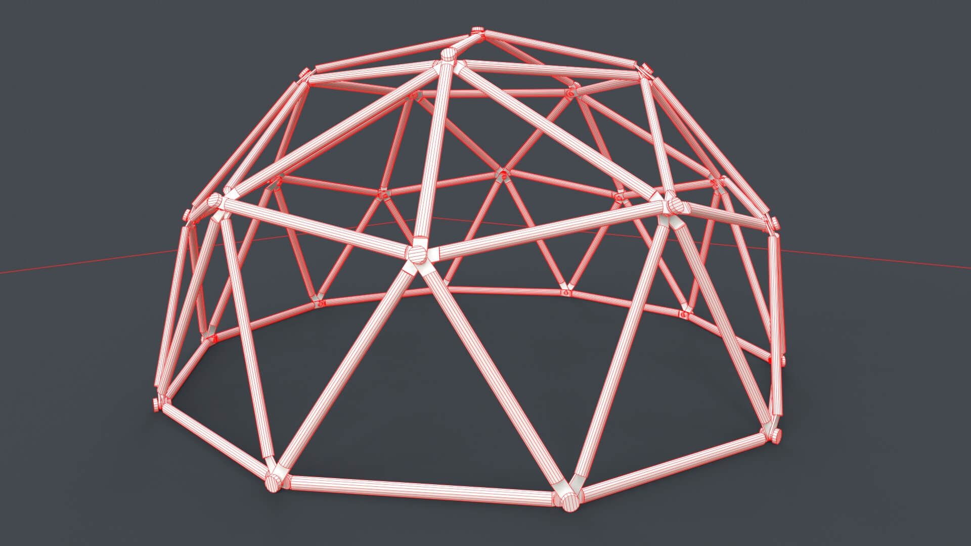 Outdoor Playground Geodesic Climbing Dome - 3D Model by PBR Cool