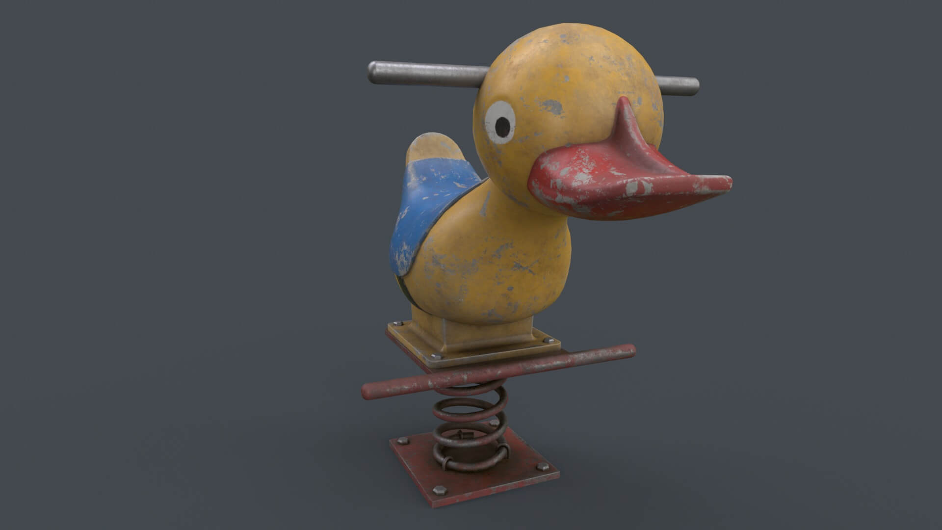 Outdoor Spring Swing Playground Toy A - 3D Model by PBR Cool