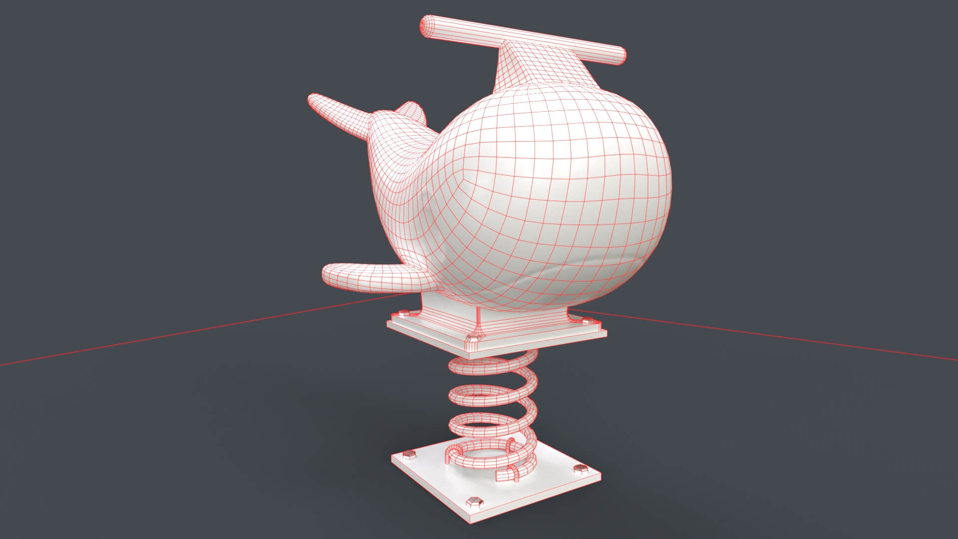 Outdoor Spring Swing Playground Toy B - 3D Model by PBR Cool