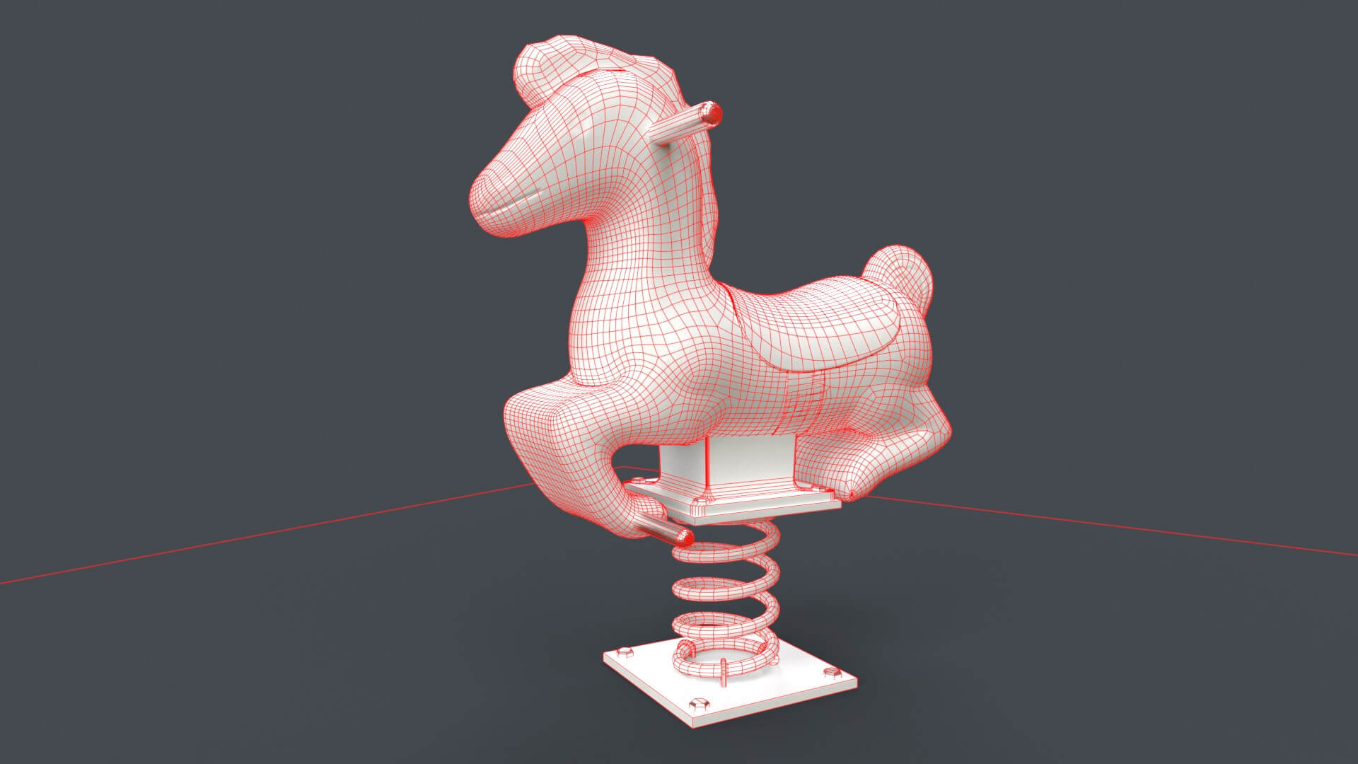 Outdoor Spring Swing Playground Toy C - 3D Model by PBR Cool